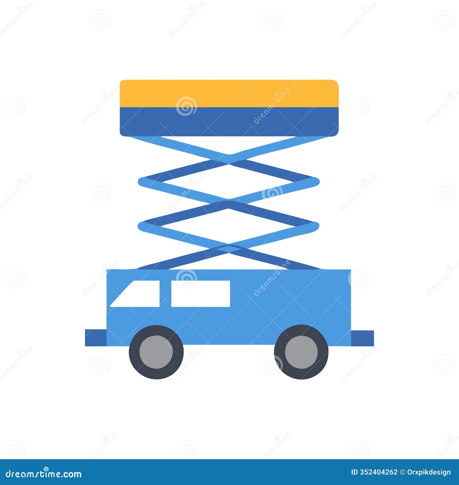 Elevated Work Platform Symbol Stock Illustration - Illustration of ...