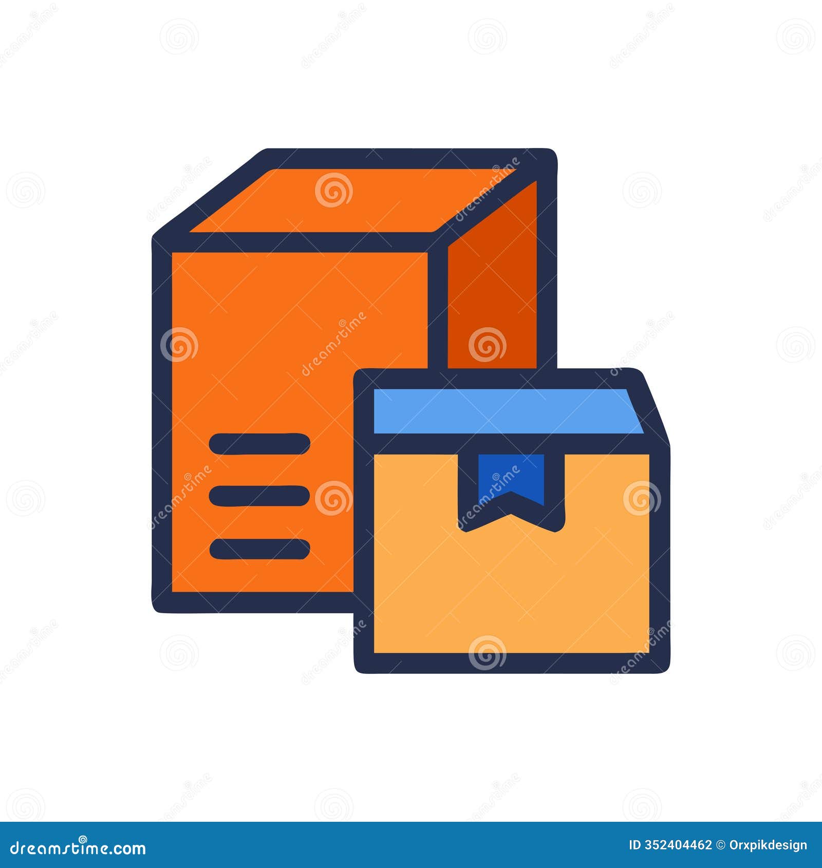 Delivery Box Symbol for E-commerce Stock Illustration - Illustration of ...