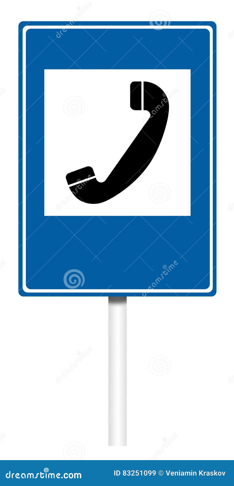 Informative Traffic Sign - Phone Stock Illustration - Illustration of ...