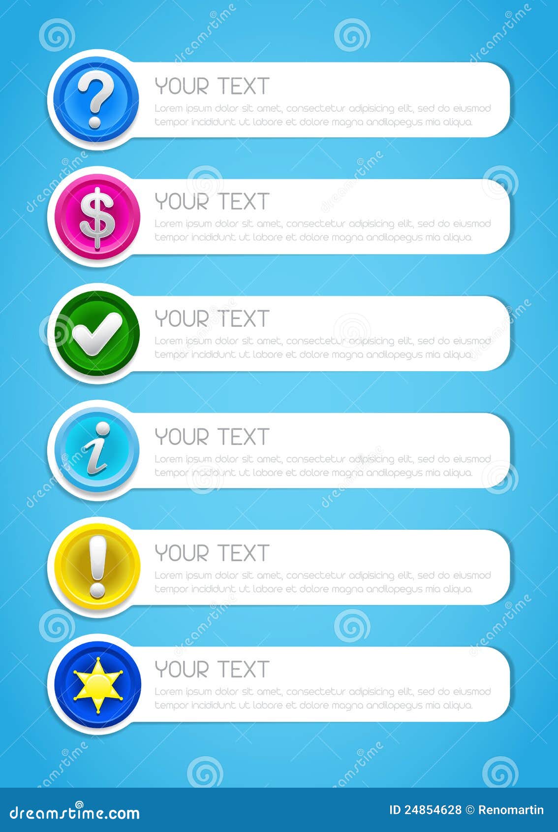 Informative Vector Stickers Stock Vector - Illustration of promotion ...