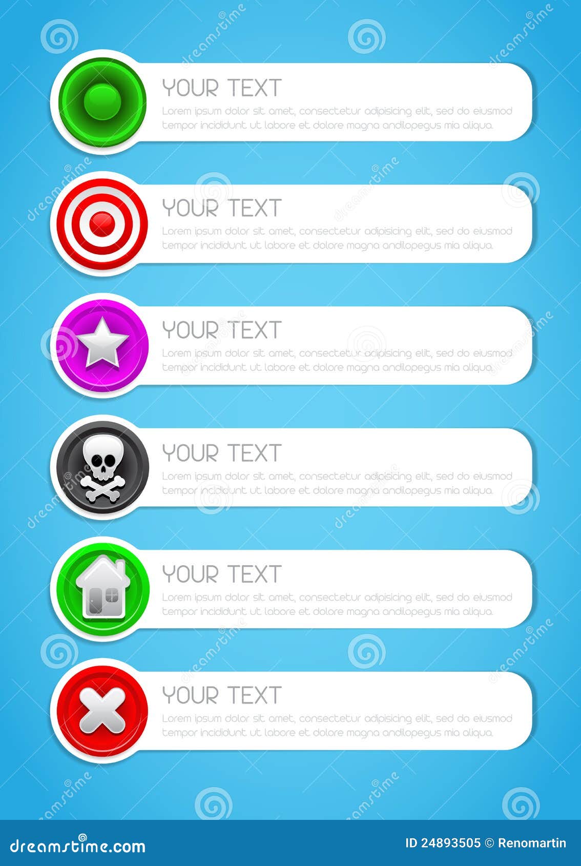 Informative Vector Stickers Stock Vector - Illustration of creative ...