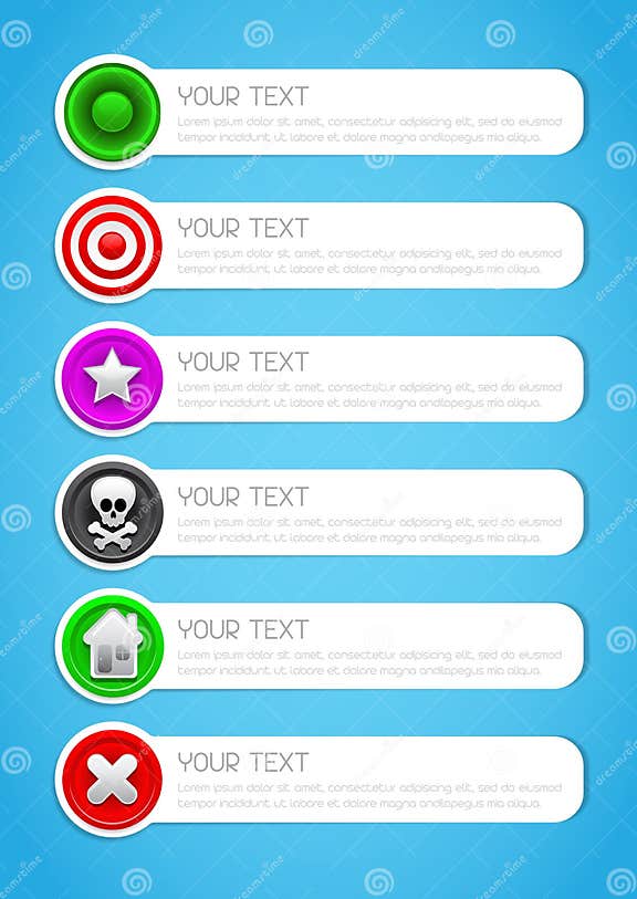 Informative Vector Stickers Stock Vector - Illustration of creative ...