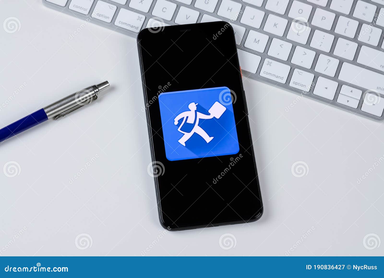 Informed Delivery USPS App Logo on a Smartphone Screen. Editorial ...