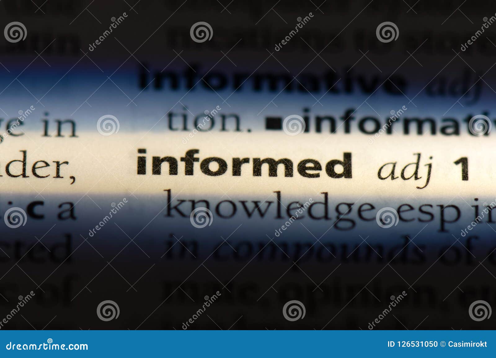 Informed stock photo. Image of isolated, word, concept - 126531050