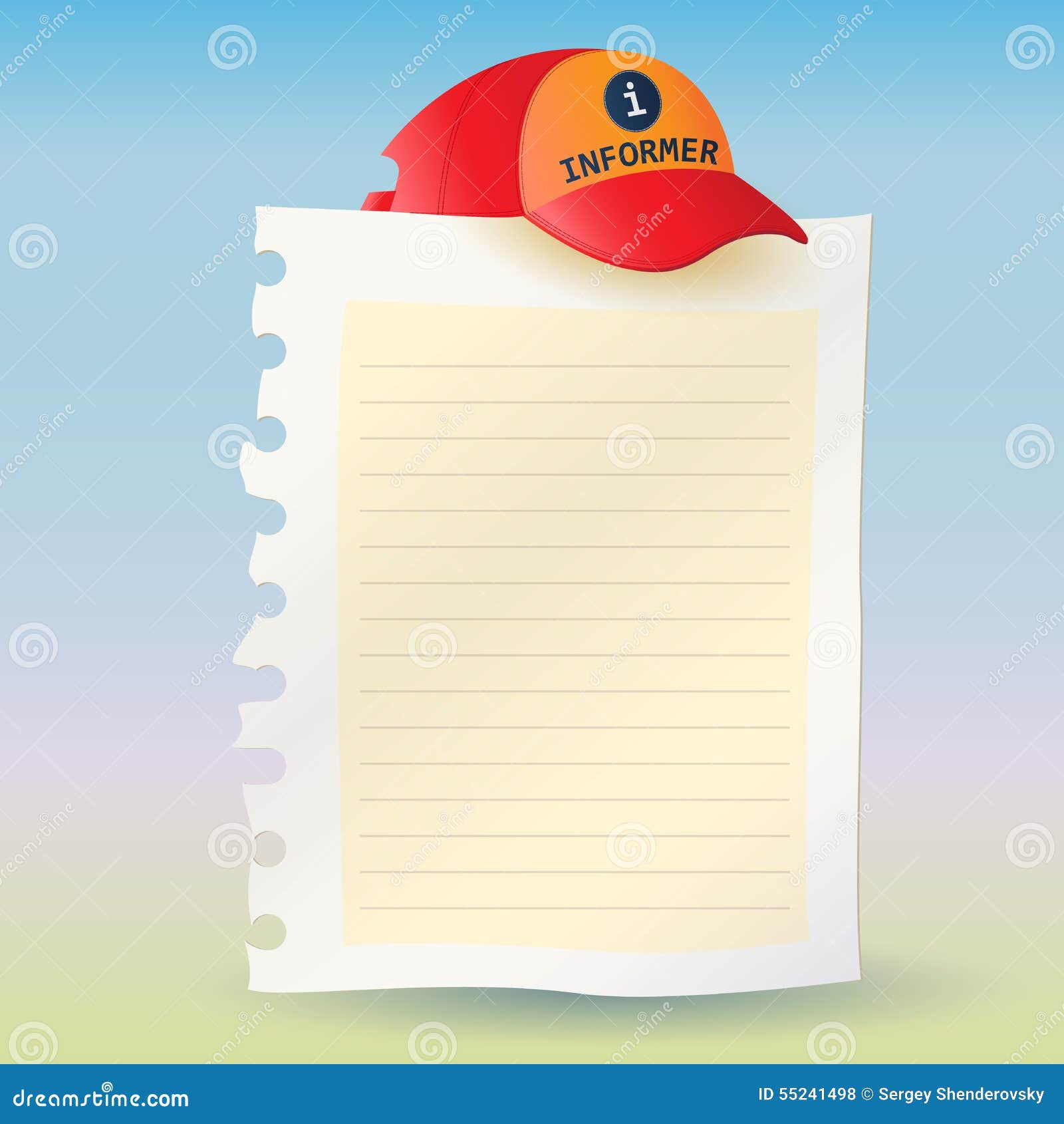 Informer Cap stock vector. Illustration of element, education - 55241498