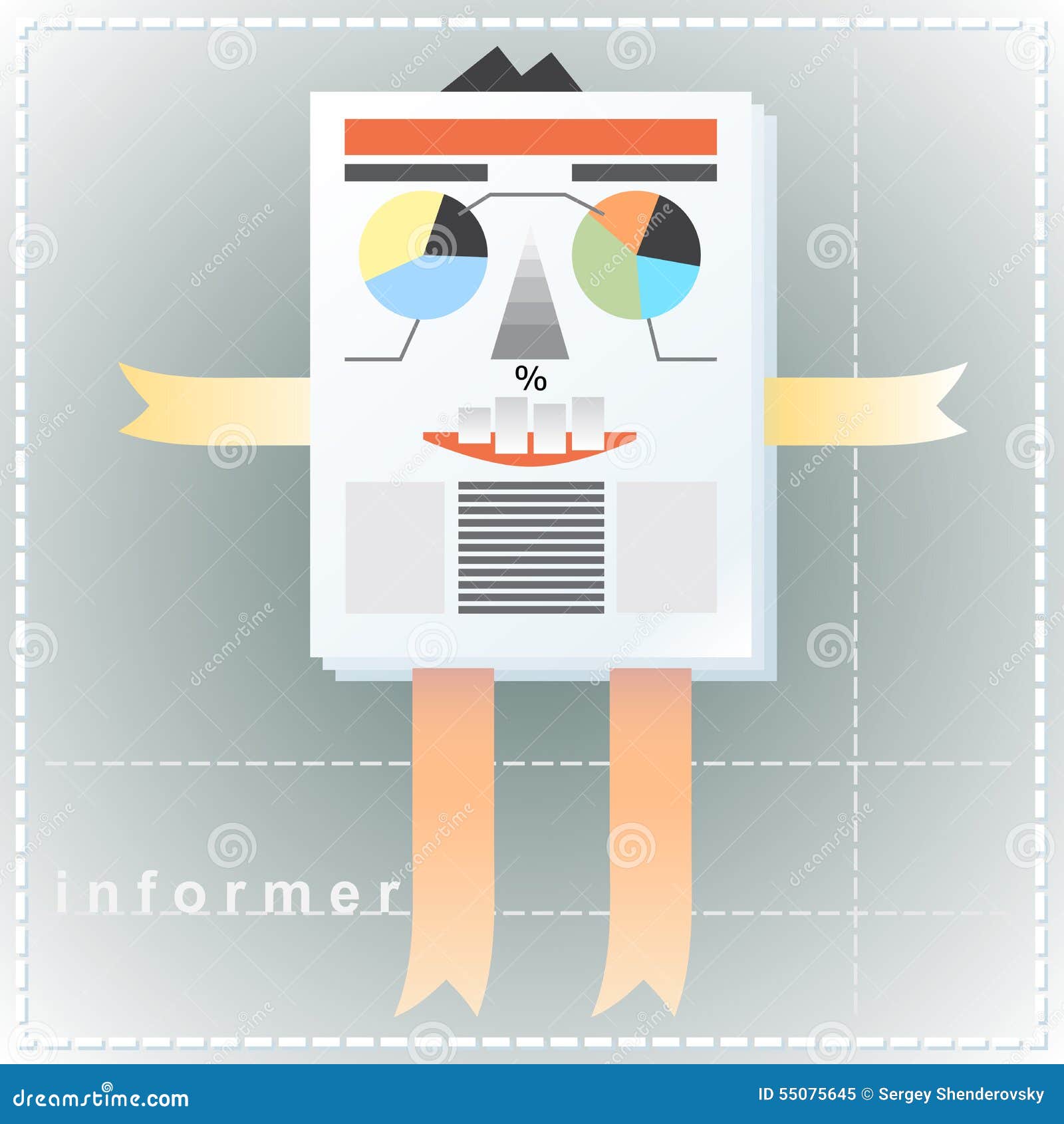 Informer-men stock vector. Illustration of conference - 55075645