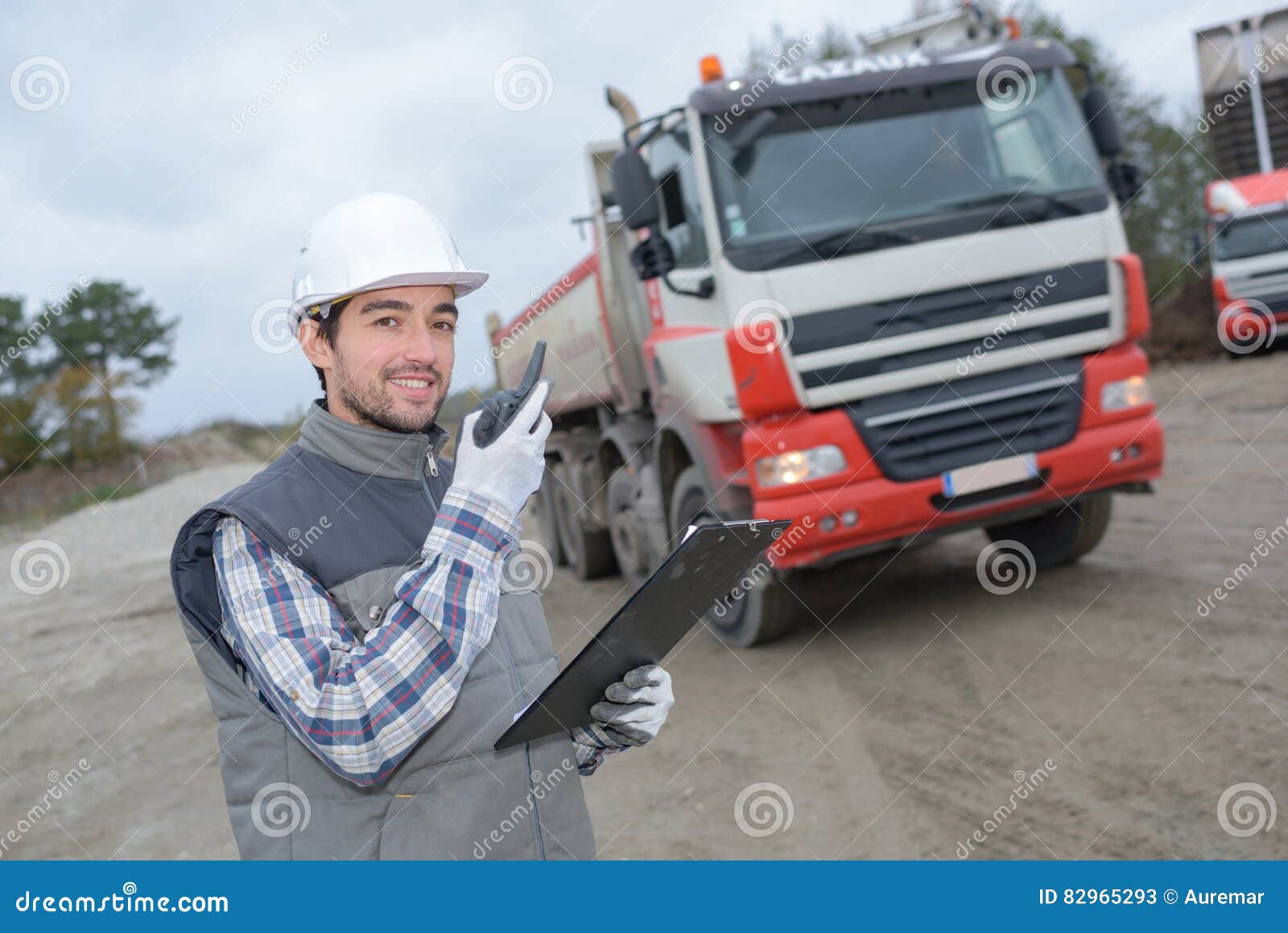 Informing Others on Delivery Stock Image - Image of engineering, cement ...