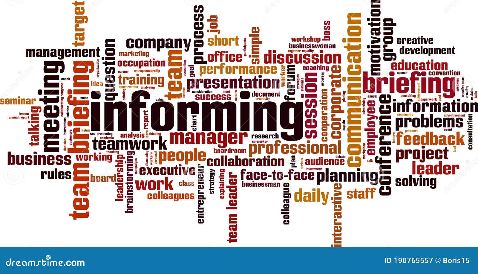 Informing word cloud stock vector. Illustration of report - 190765557