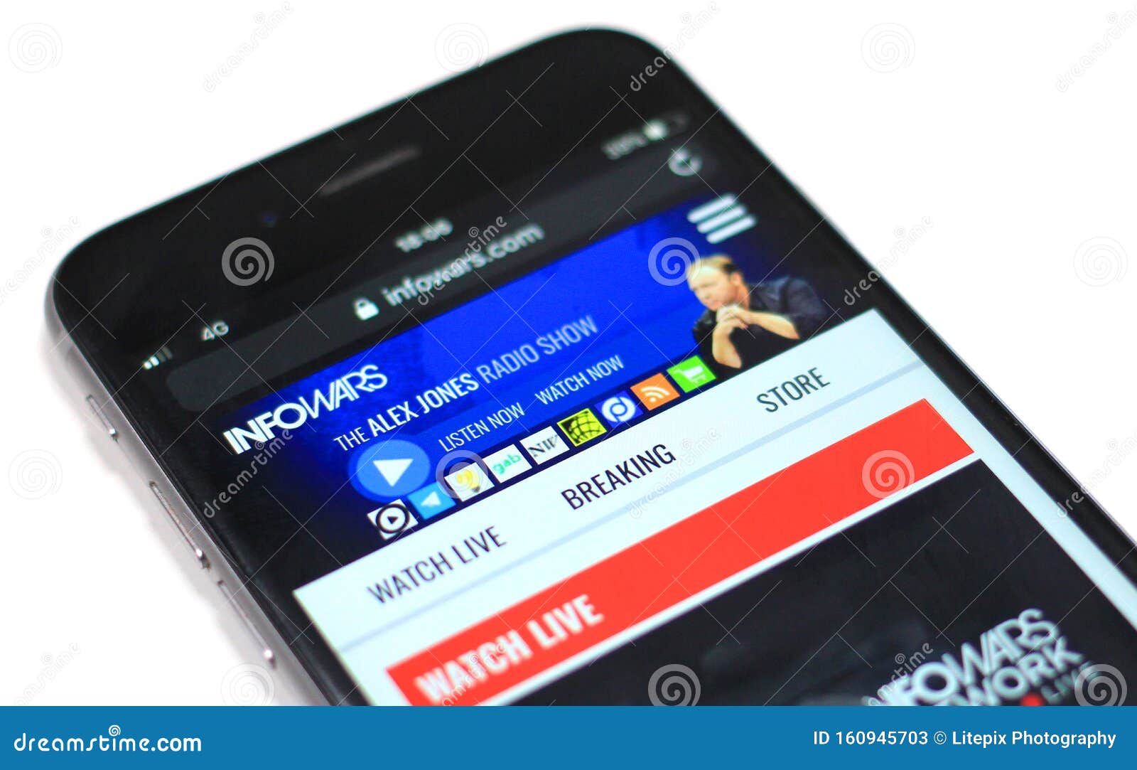 Infowars Homepage. Infowars News Wesbite By Alex Jones Editorial Image ...