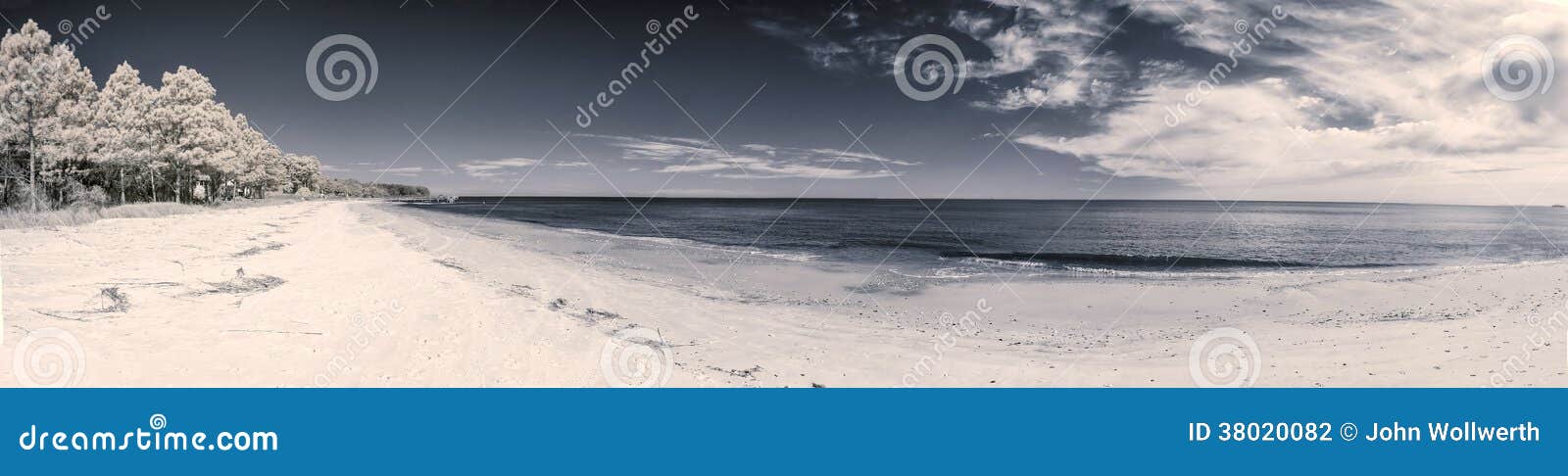 Infrared beach landscape stock photo. Image of peaceful - 38020082