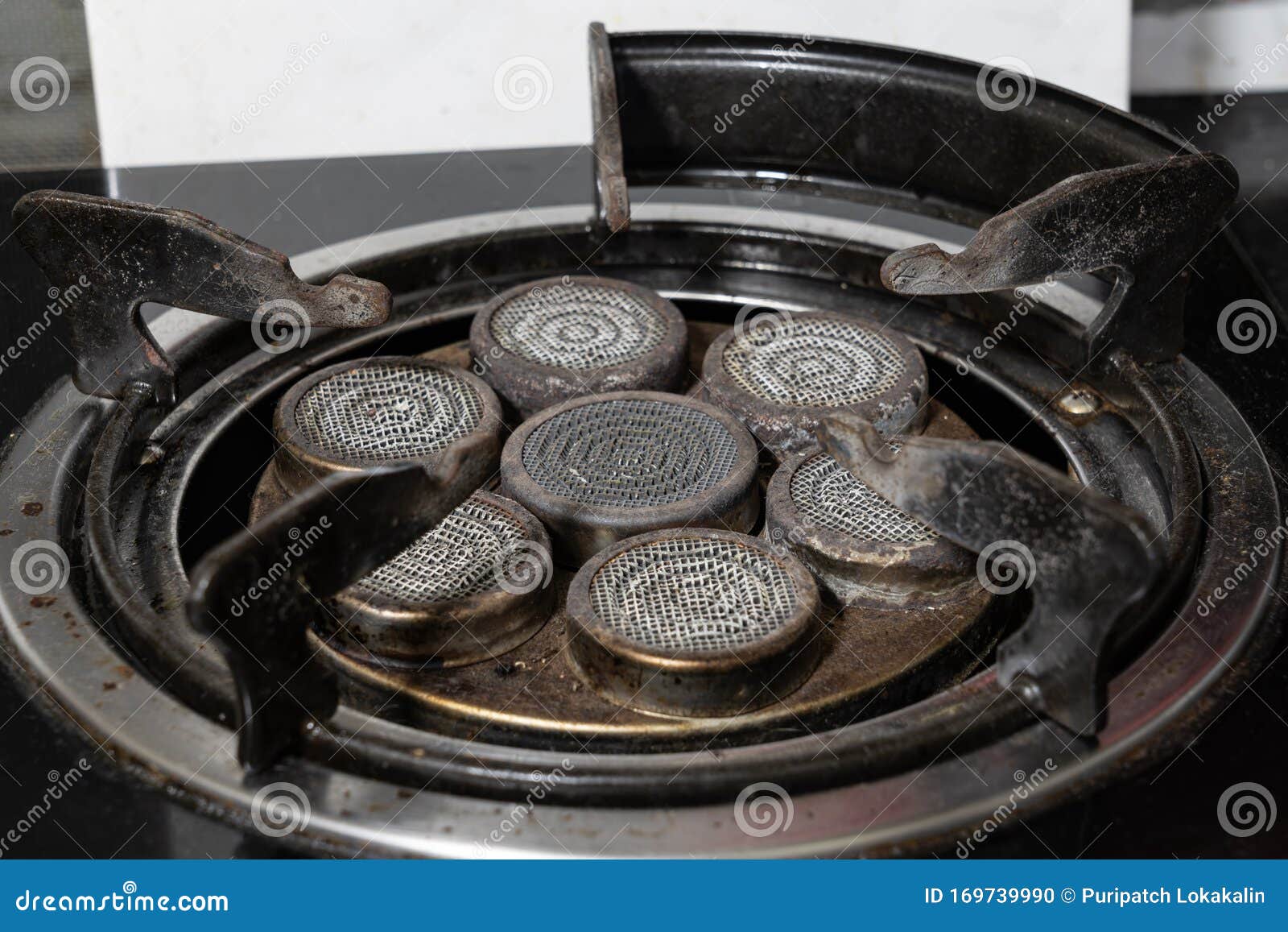 Infrared Gas Stove Burner in the Kitchen Stock Photo - Image of home ...