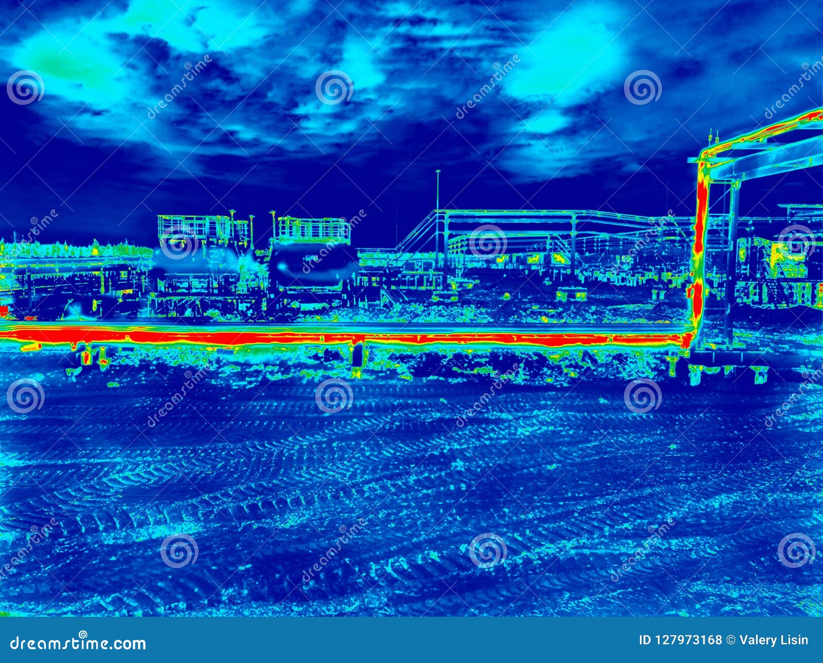 Infrared industry image stock photo. Image of thermogram - 127973168