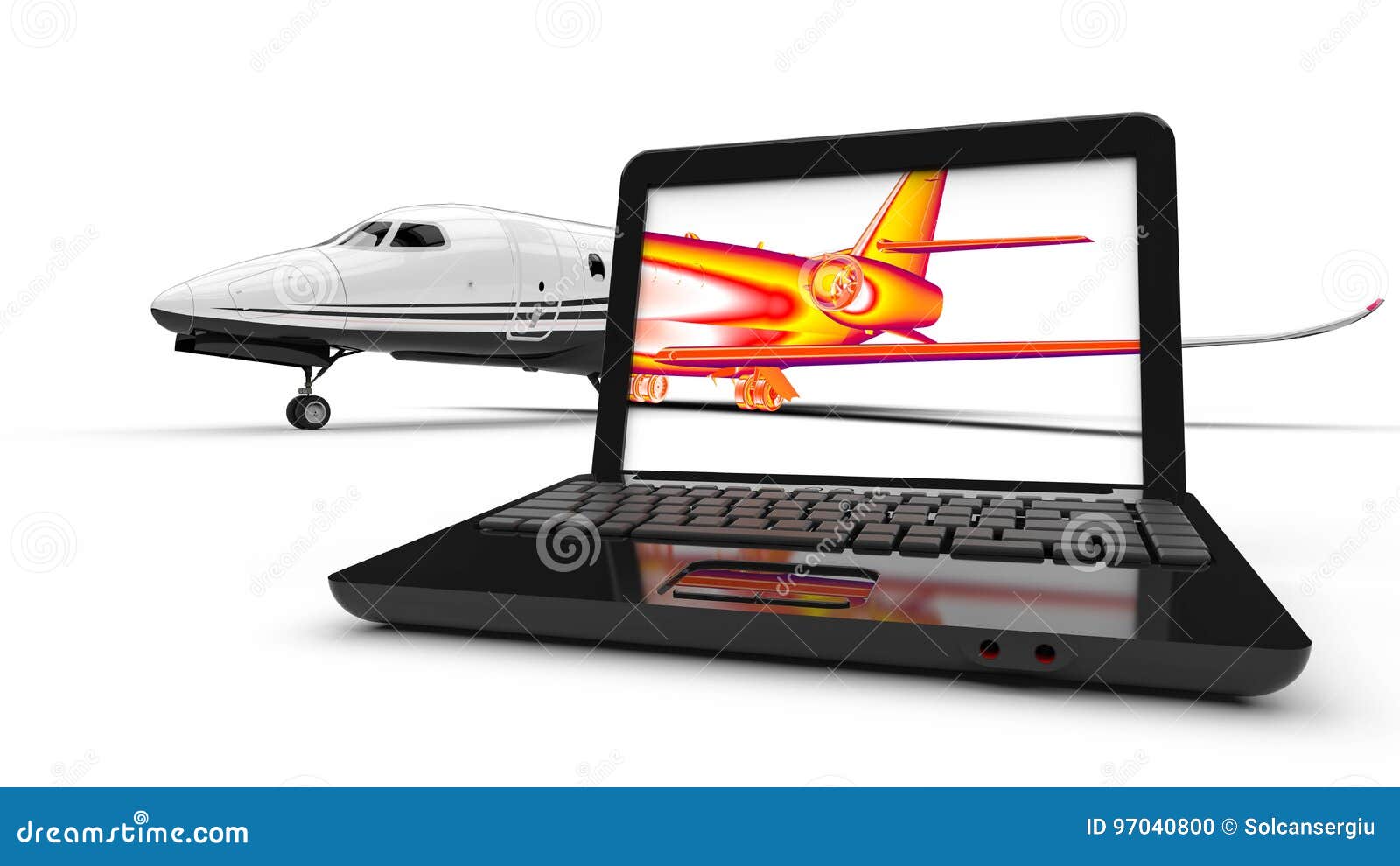 Infrared jet plane stock illustration. Illustration of builder - 97040800