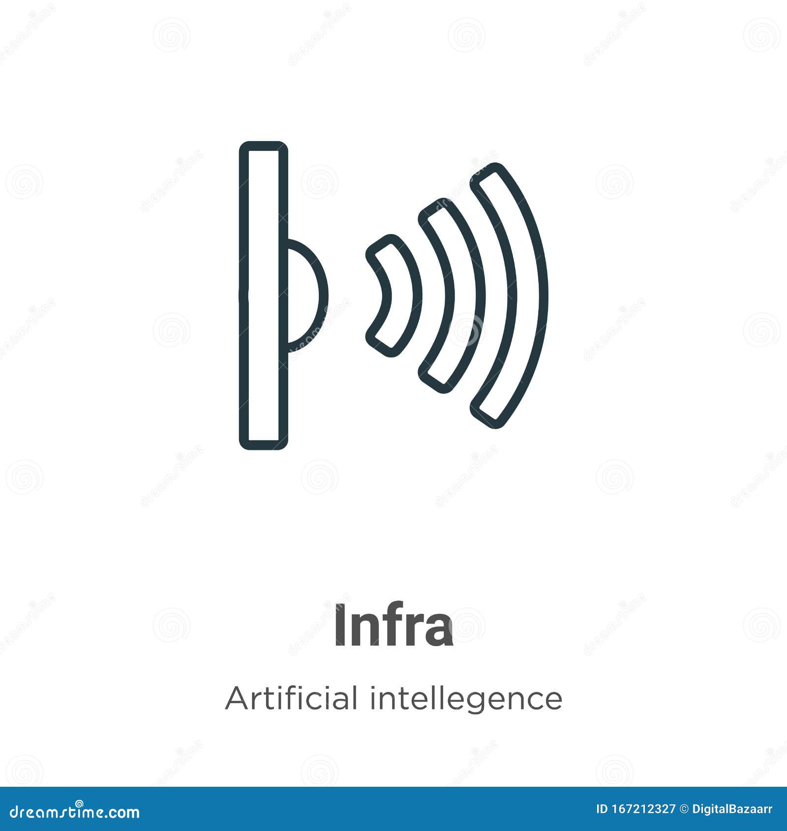 Infrared Outline Vector Icon. Thin Line Black Infrared Icon, Flat ...