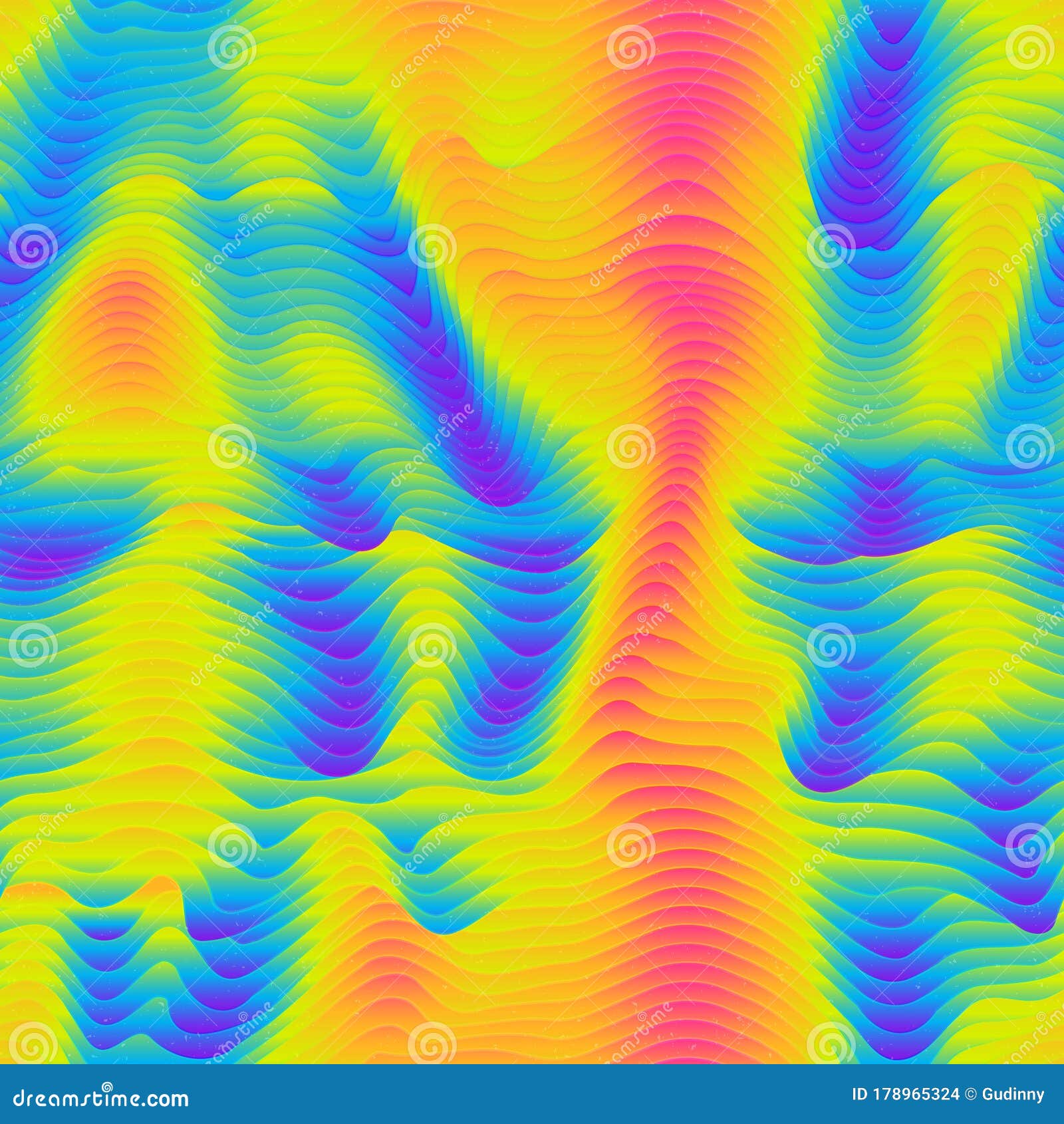 Infrared Radiation Waves Seamless Pattern Stock Vector - Illustration ...