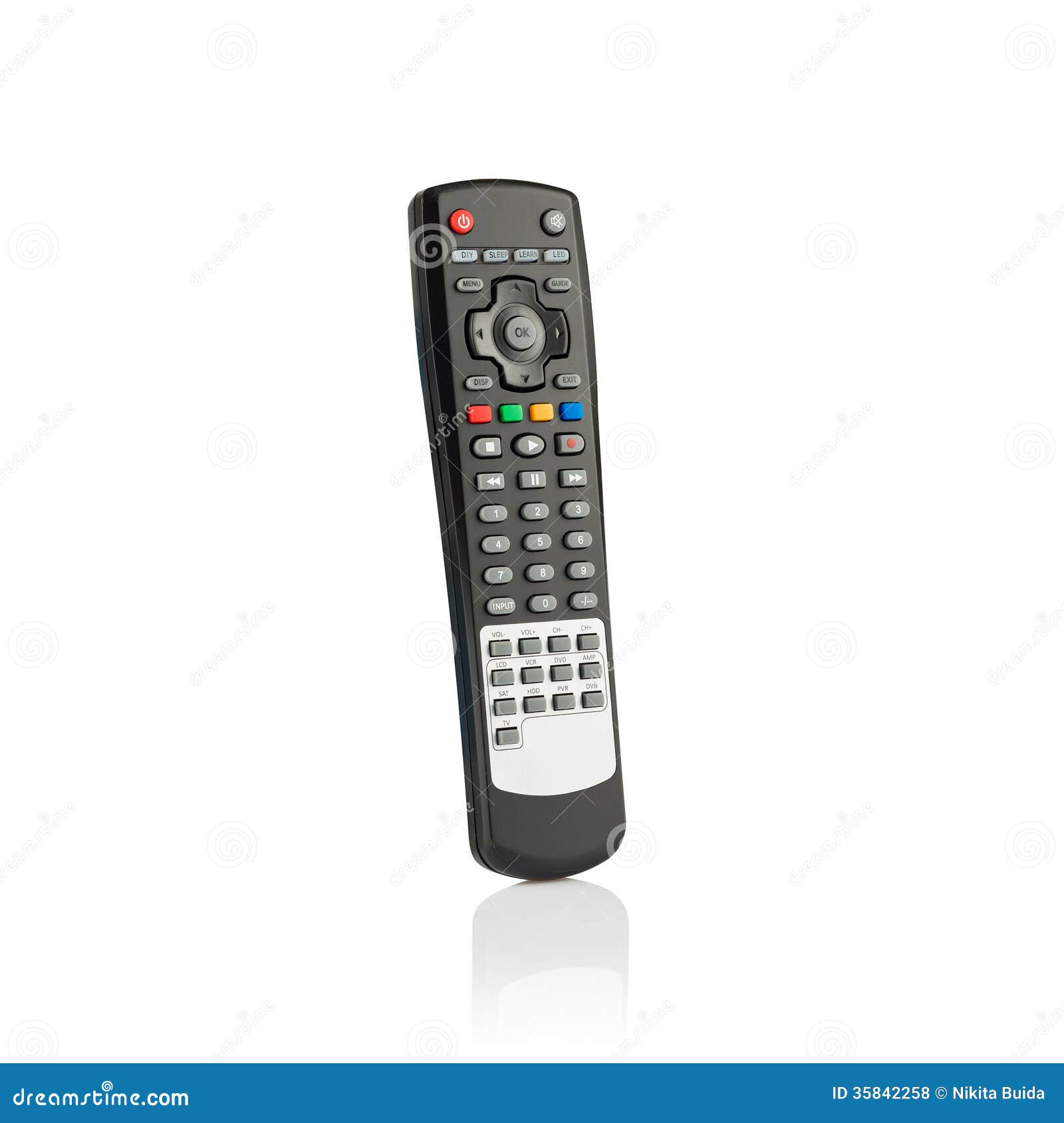 Infrared Remote Control for TV Stock Photo - Image of switch, object ...