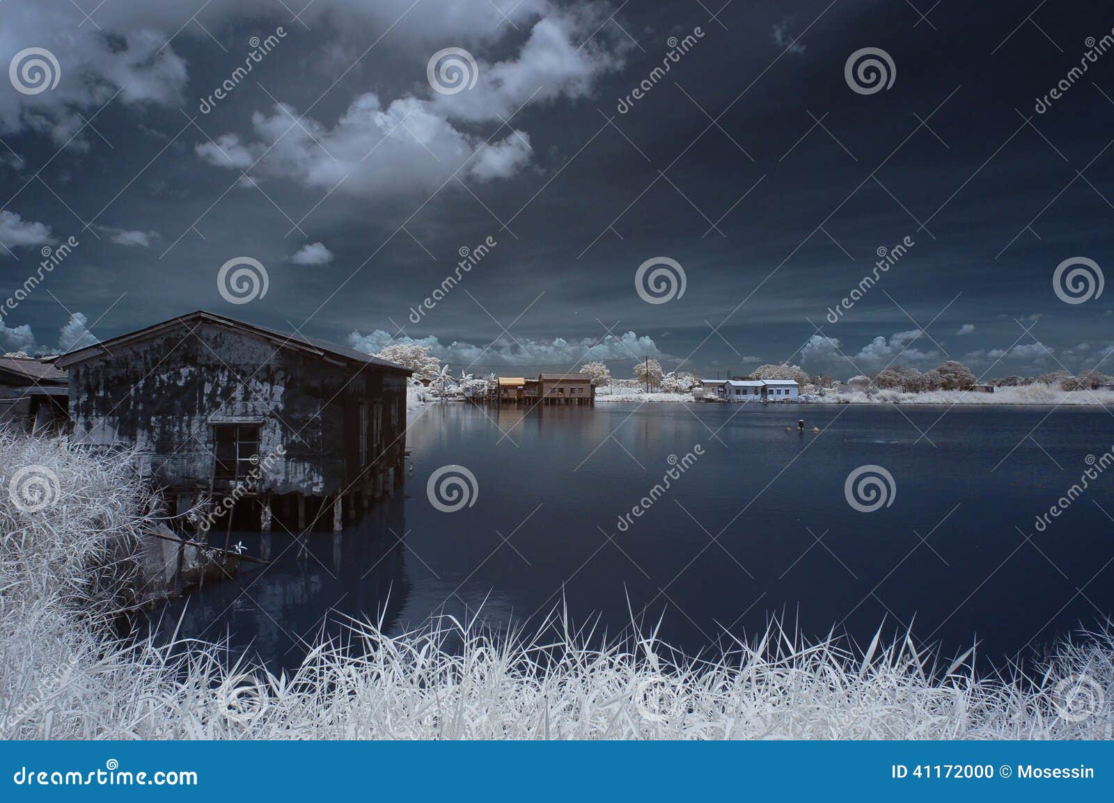 Infrared rustic house stock photo. Image of rustic, park - 41172000
