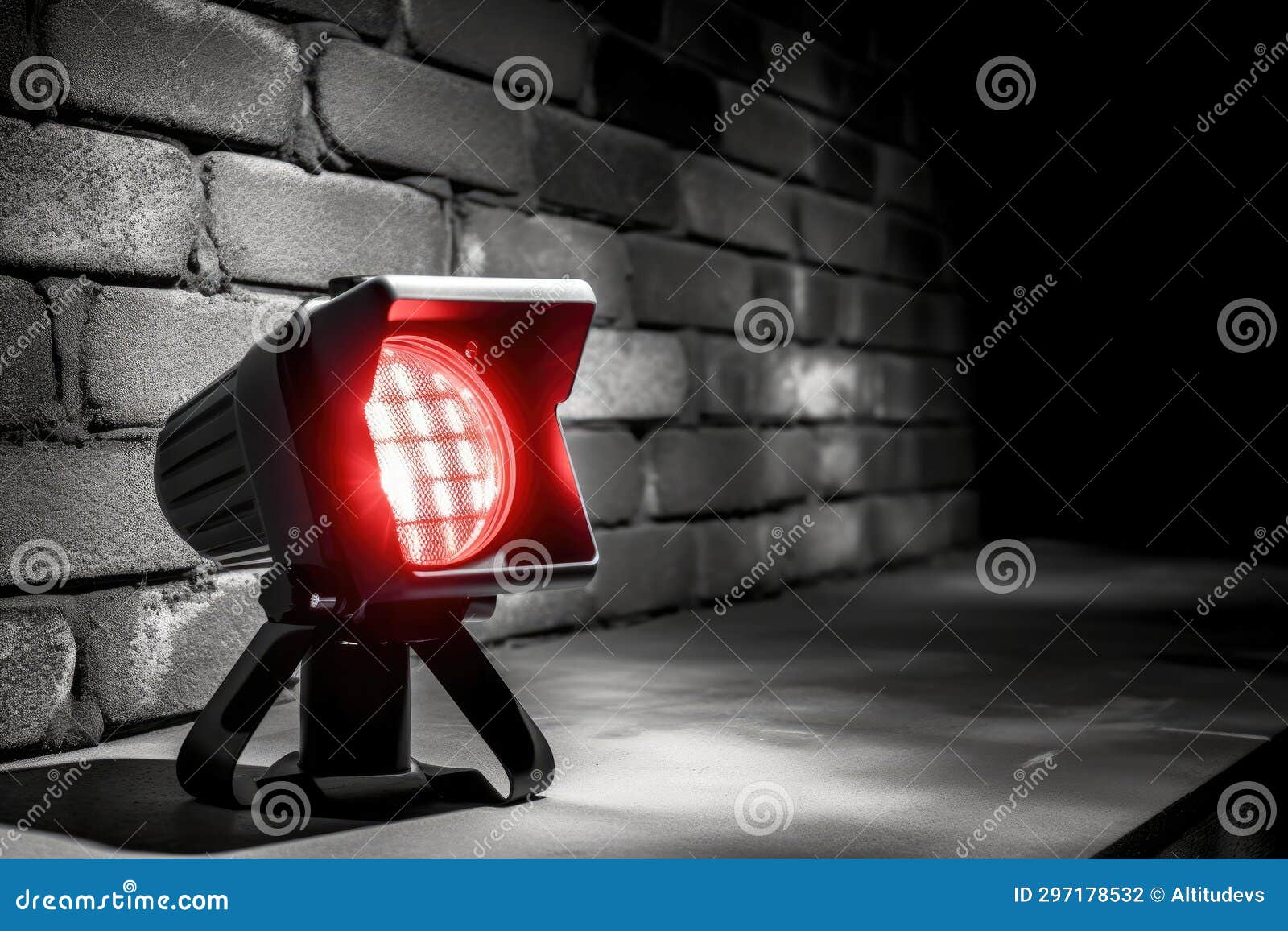An Infrared Security Light in the Darkness Stock Photo - Image of ...