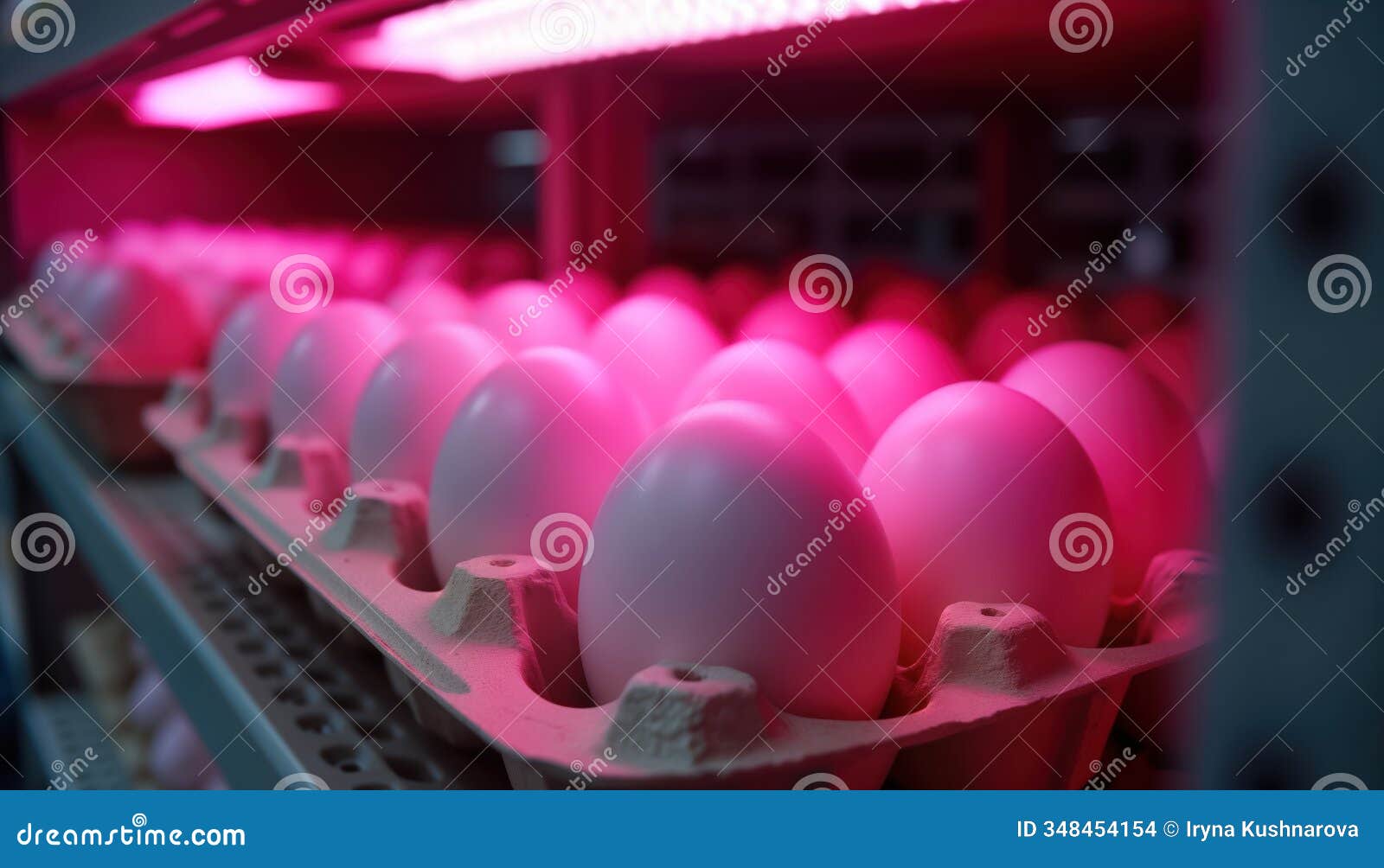 Infrared Tech Examines Eggs in Cardboard Box. Automation for Quality ...