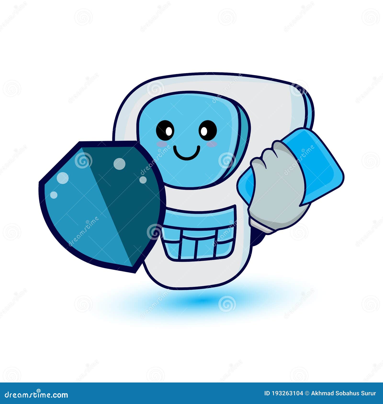 Infrared Thermometer Cartoon Illustration with Phone. Design Vector ...