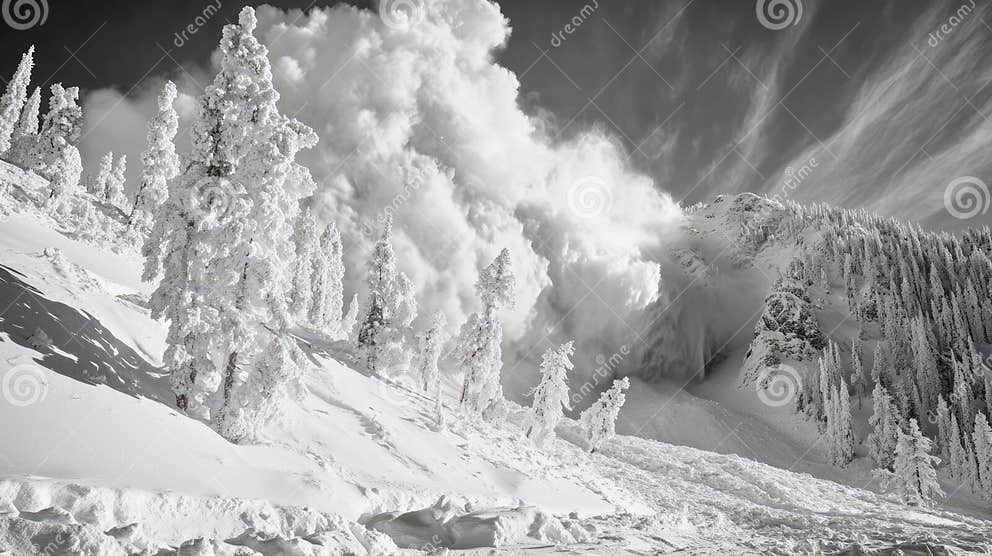 Infrared View of an Avalanche Demonstrating Temperature Variations in ...