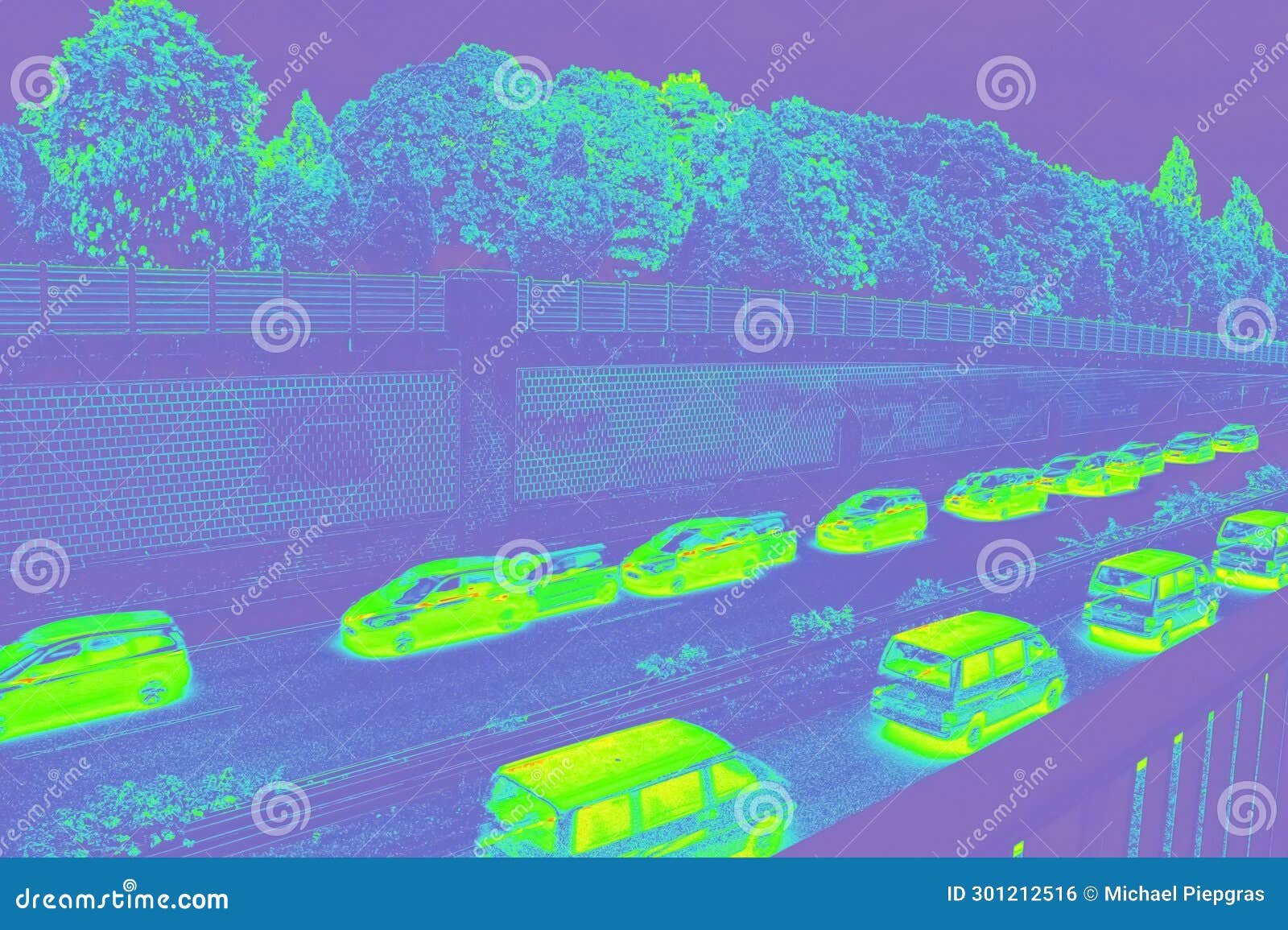 Infrared View of Heavy Fast Moving Traffic - Motion Infrared Map Stock ... Infrared View of Heavy Fast Moving Traffic - Motion Infrared Map Stock ...