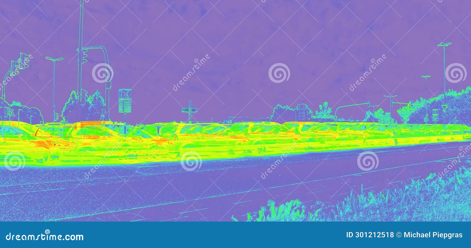 Infrared View of Heavy Fast Moving Traffic - Motion Infrared Map Stock ... Infrared View of Heavy Fast Moving Traffic - Motion Infrared Map Stock ...