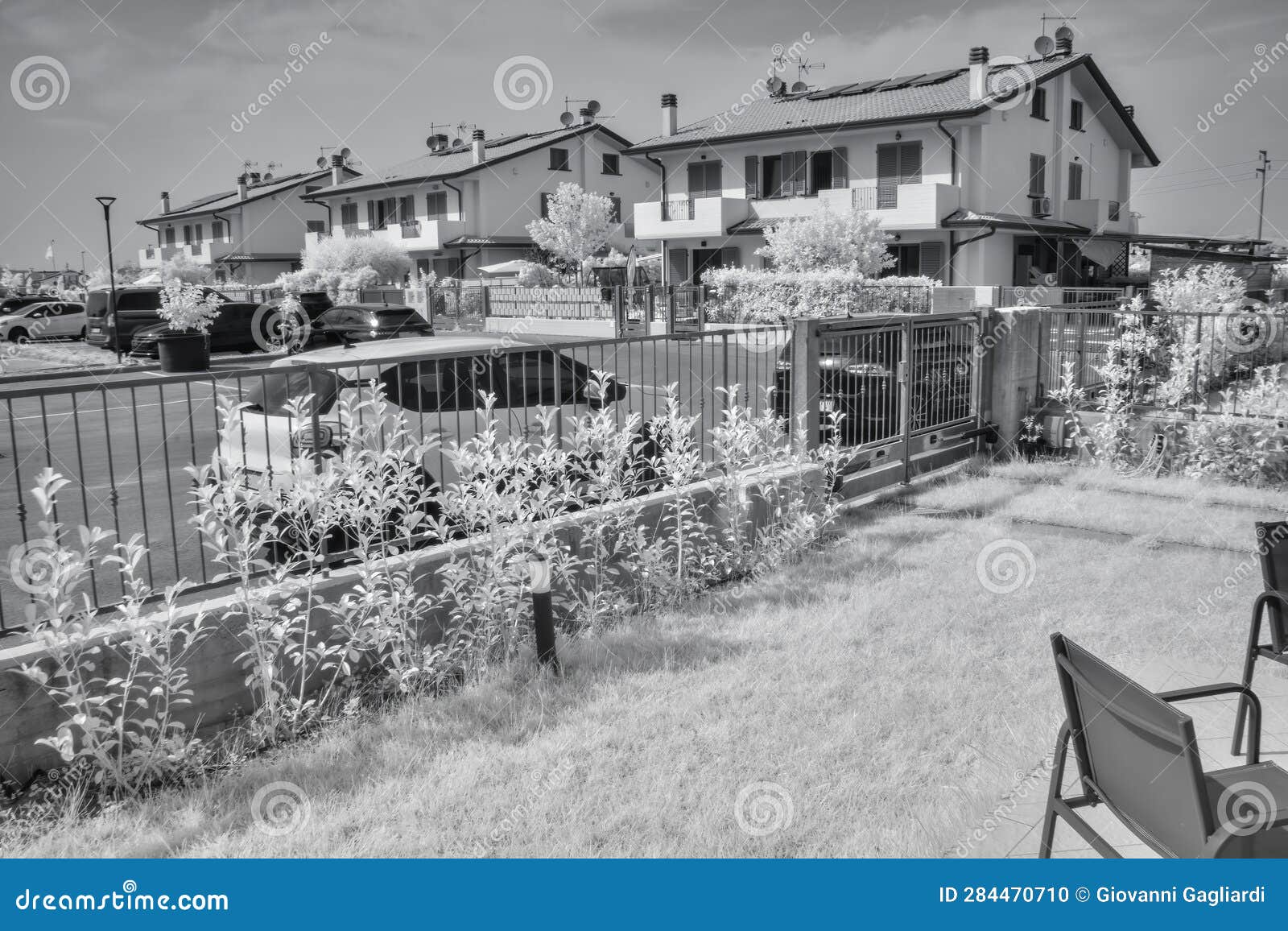 Infrared View of a Modern House Exterior Stock Photo - Image of ...