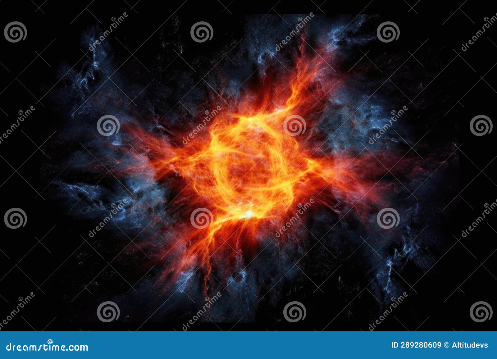 Infrared View of a Protostar in a Mesmerizing Nebula Stock Image ...