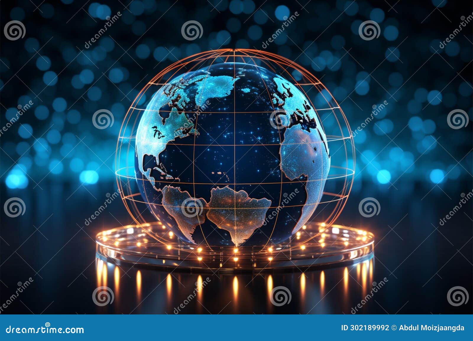 Infrastructural Brilliance Globe with Lines, Symbolizing Global Data ...