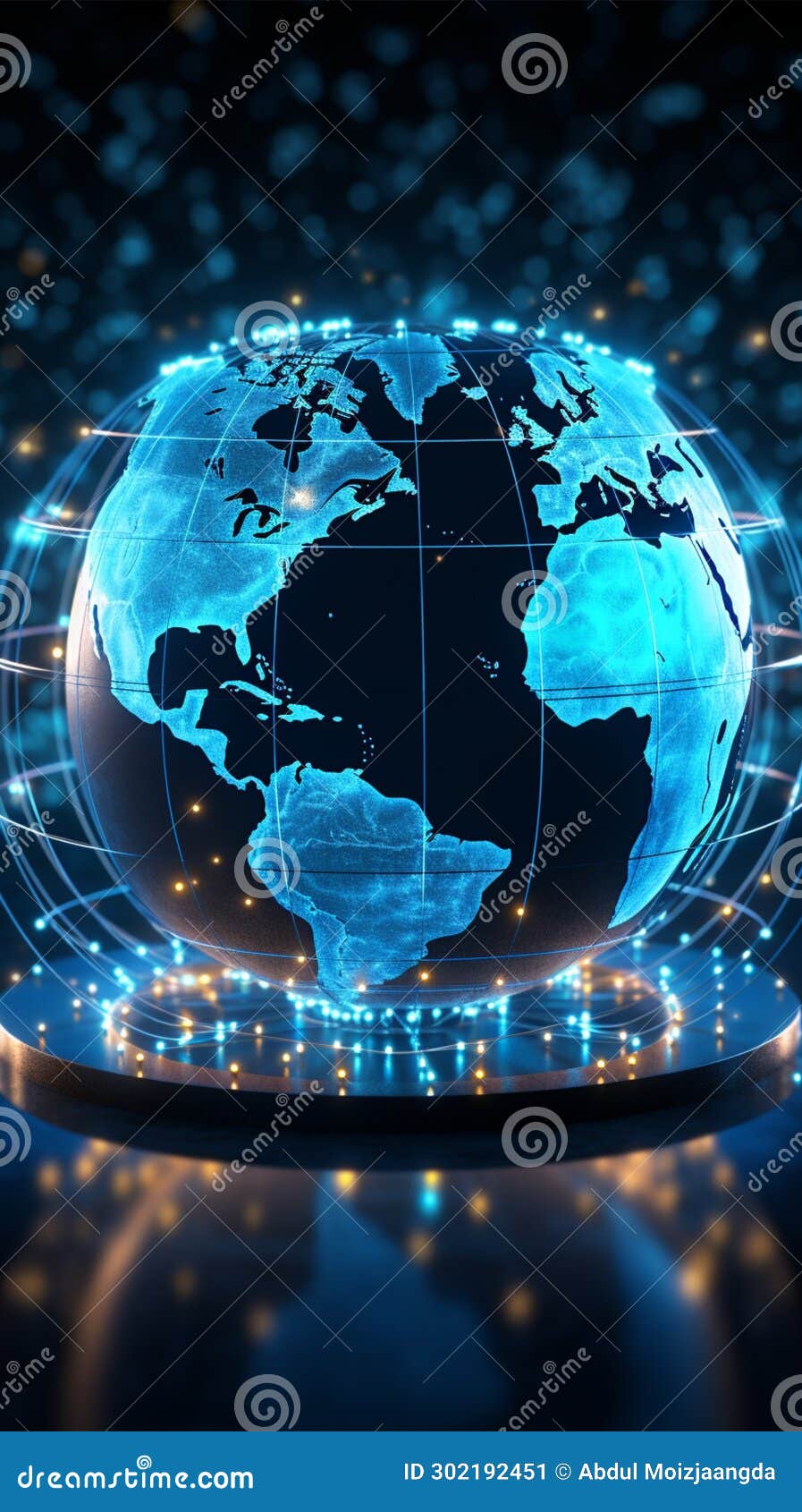 Infrastructural Brilliance Globe with Lines, Symbolizing Global Data ...