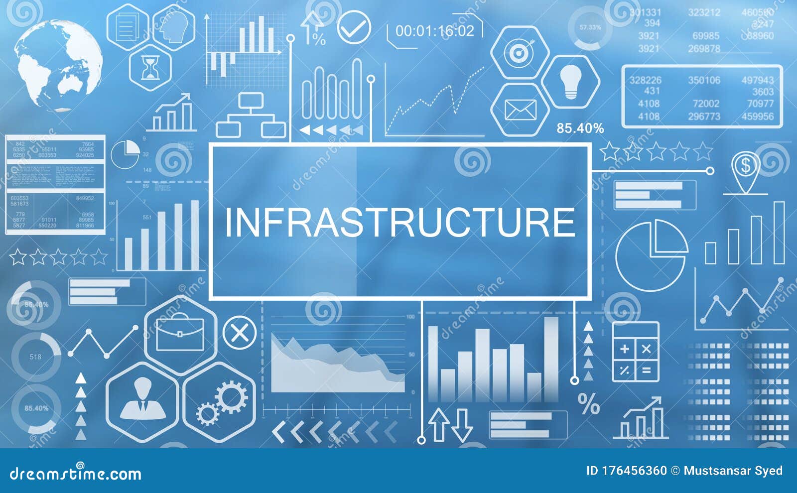 Infrastructure, Animated Typography Stock Illustration - Illustration ...