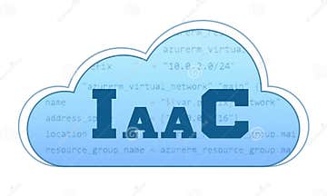 Infrastructure As a Code Concept. Cloud with a Code Example and Big ...