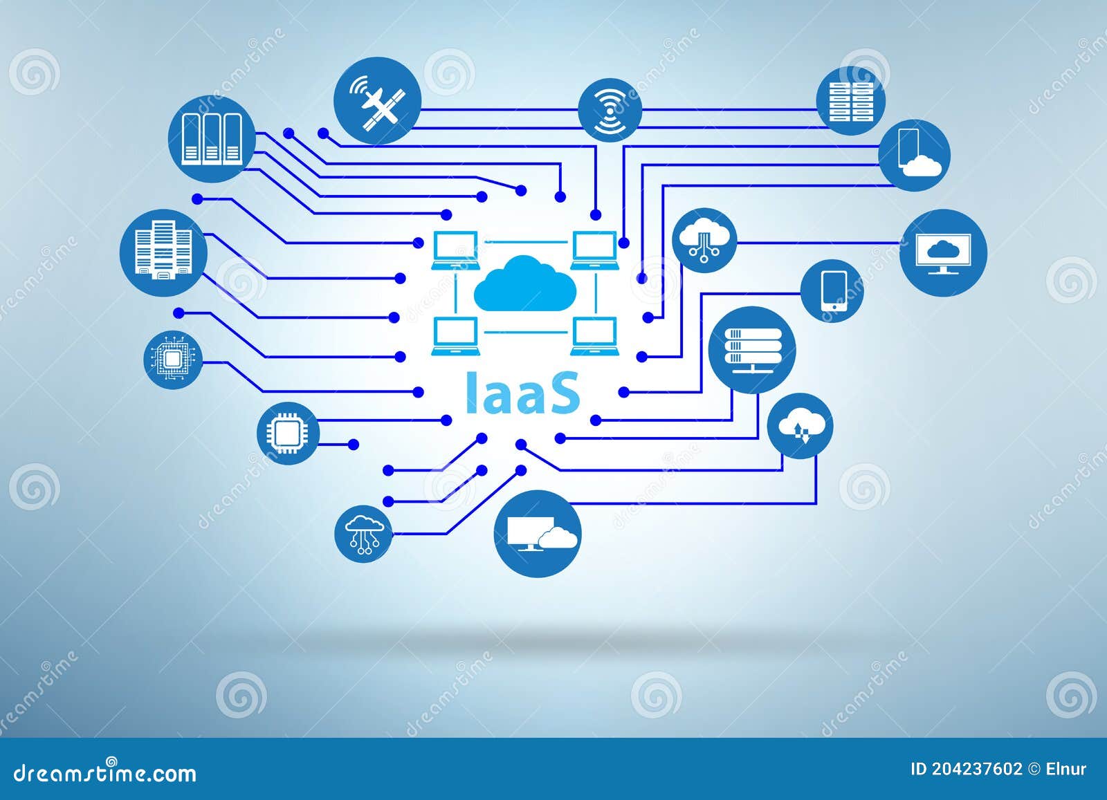 Infrastructure As a Service Concept in Digital World Stock Photo ...