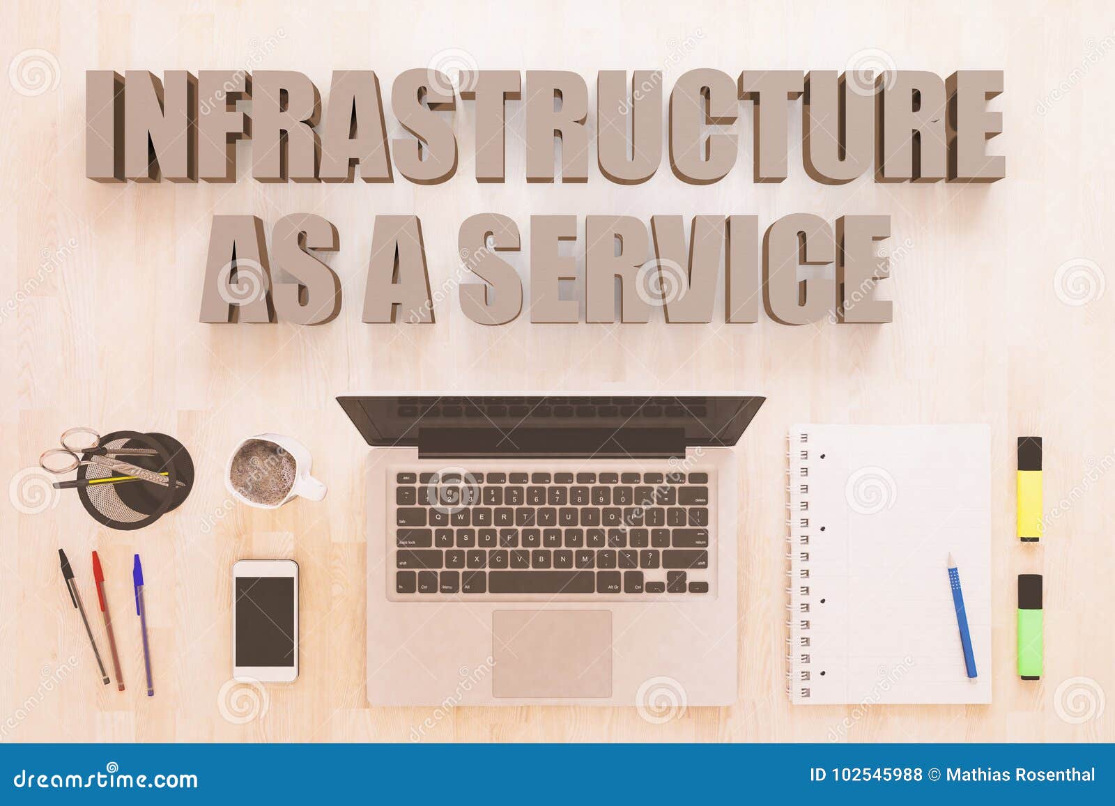 Infrastructure As a Service Stock Illustration - Illustration of cloud ...