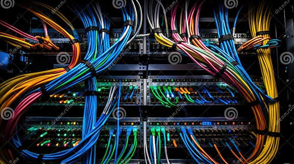 Infrastructure Cabling Network Stock Illustration - Illustration of ...