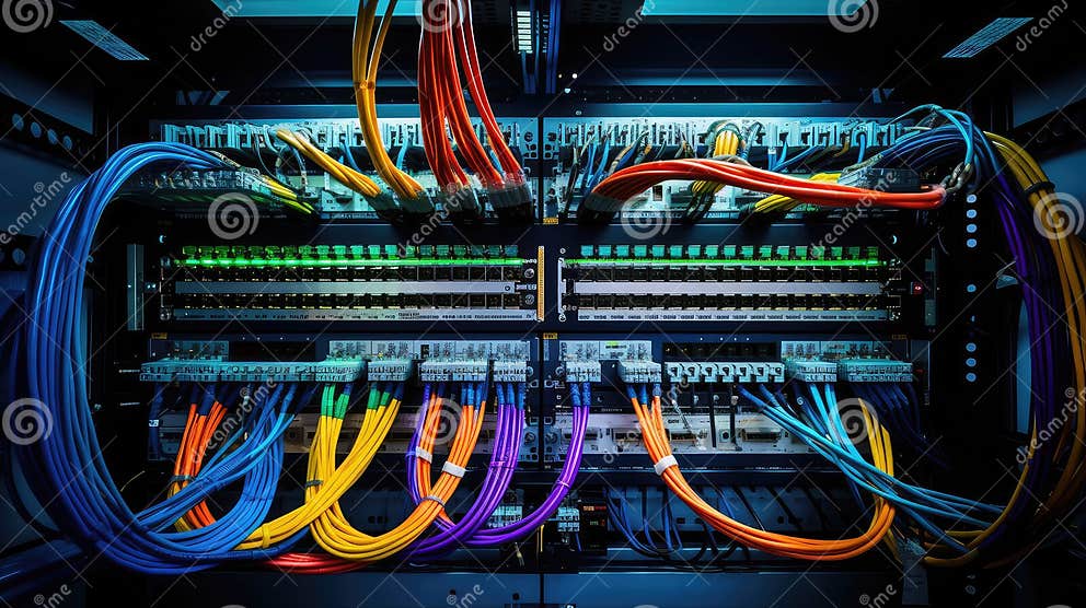 Infrastructure Cabling Structured Stock Illustration - Illustration of ...
