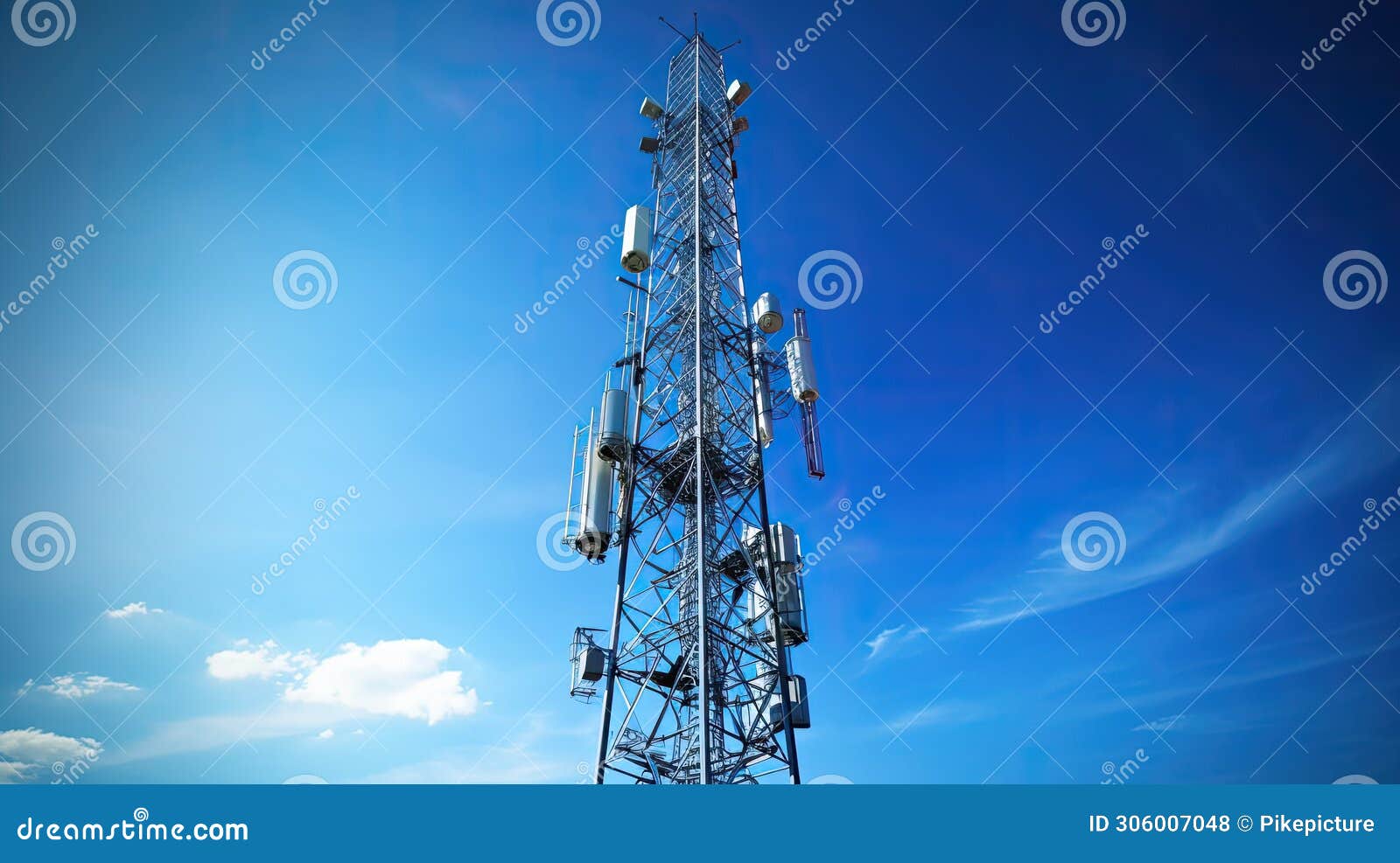 Infrastructure Cell Tower Building Stock Illustration - Illustration of ...