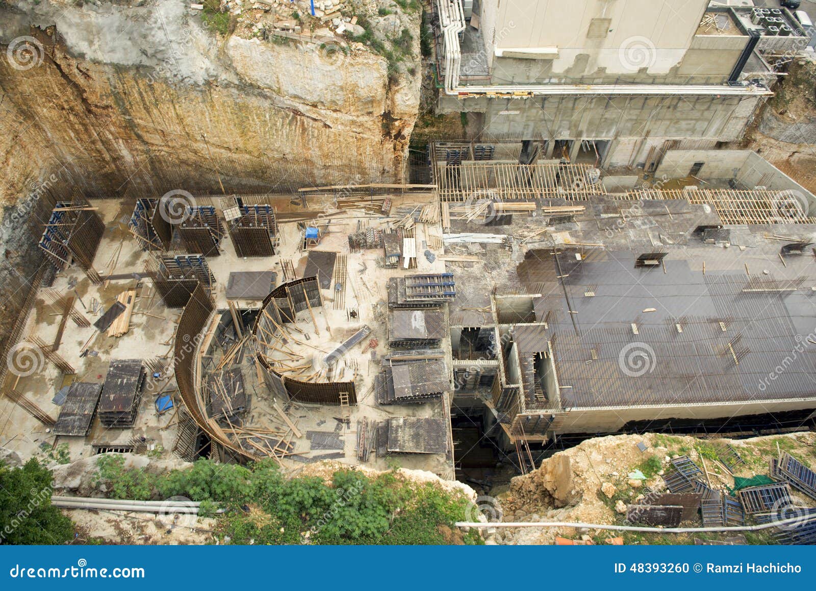 Infrastructure in a Construction Site Stock Photo - Image of apartment ...