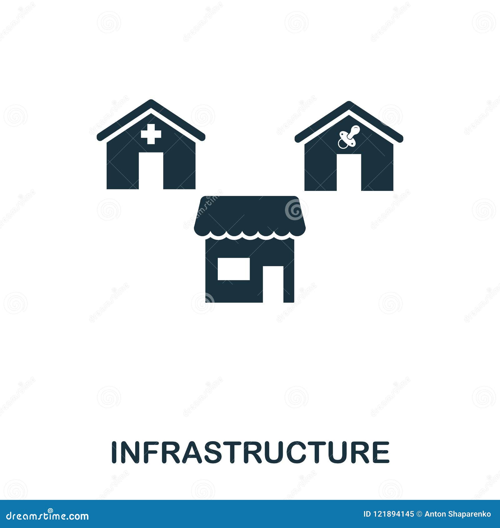 Infrastructure Creative Icon. Simple Element Illustration Stock Vector ...