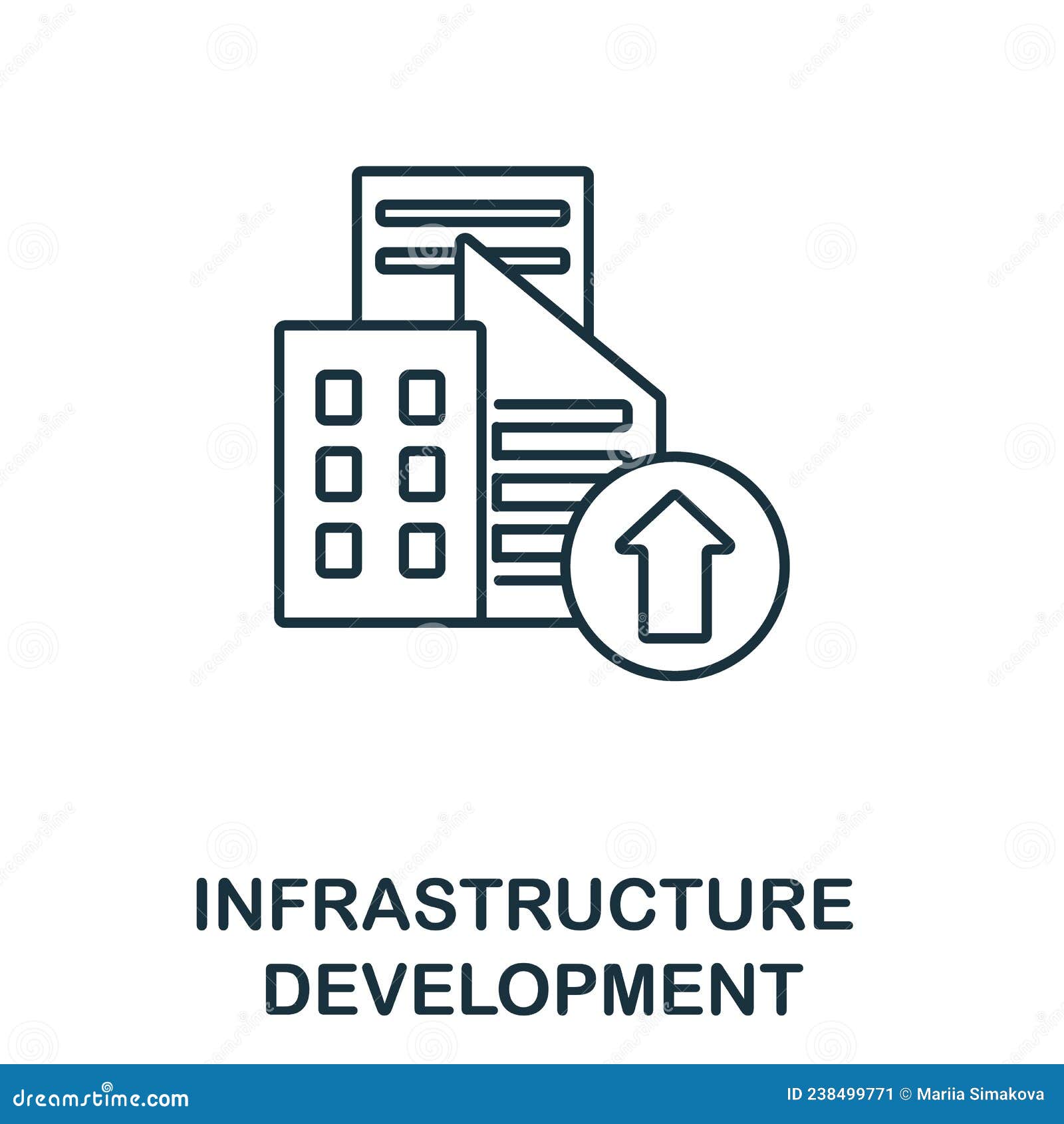 Infrastructure Development Icon. Line Element from Corporate ...