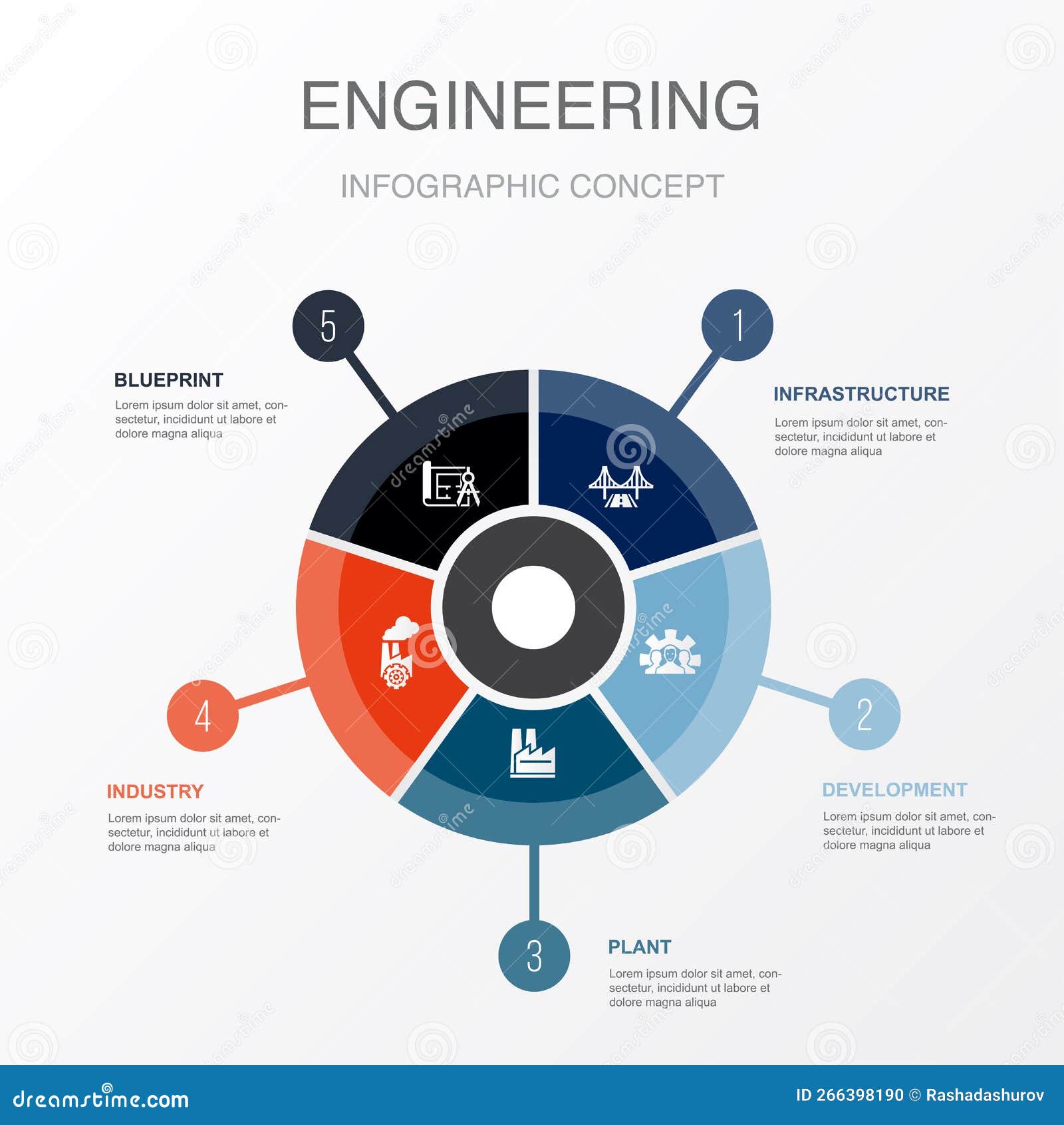 Infrastructure, Development, Plant Stock Vector - Illustration of ...