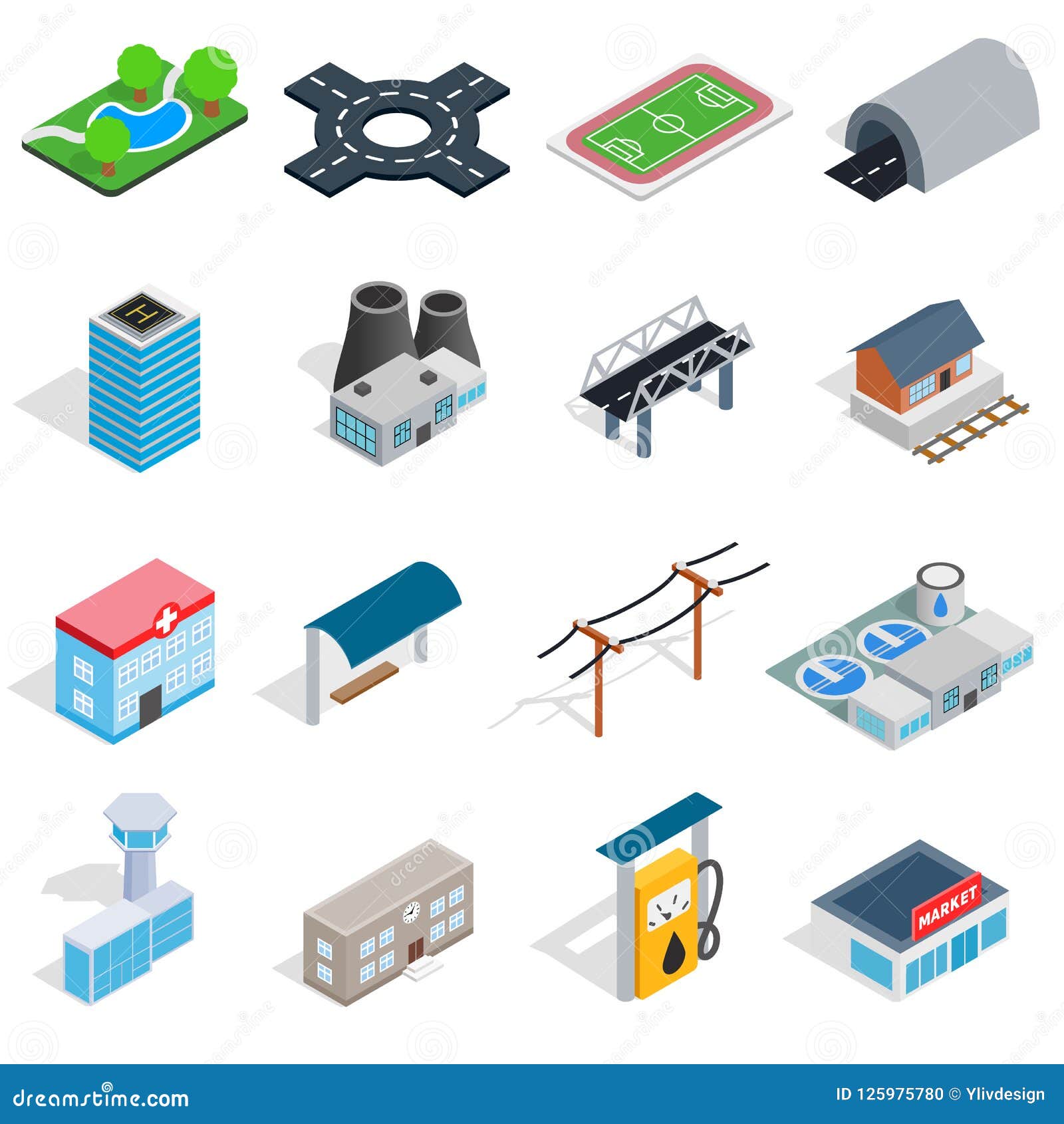 Infrastructure Icons Set, Isometric 3d Style Stock Illustration ... Infrastructure Icons Set, Isometric 3d Style Stock Illustration ...