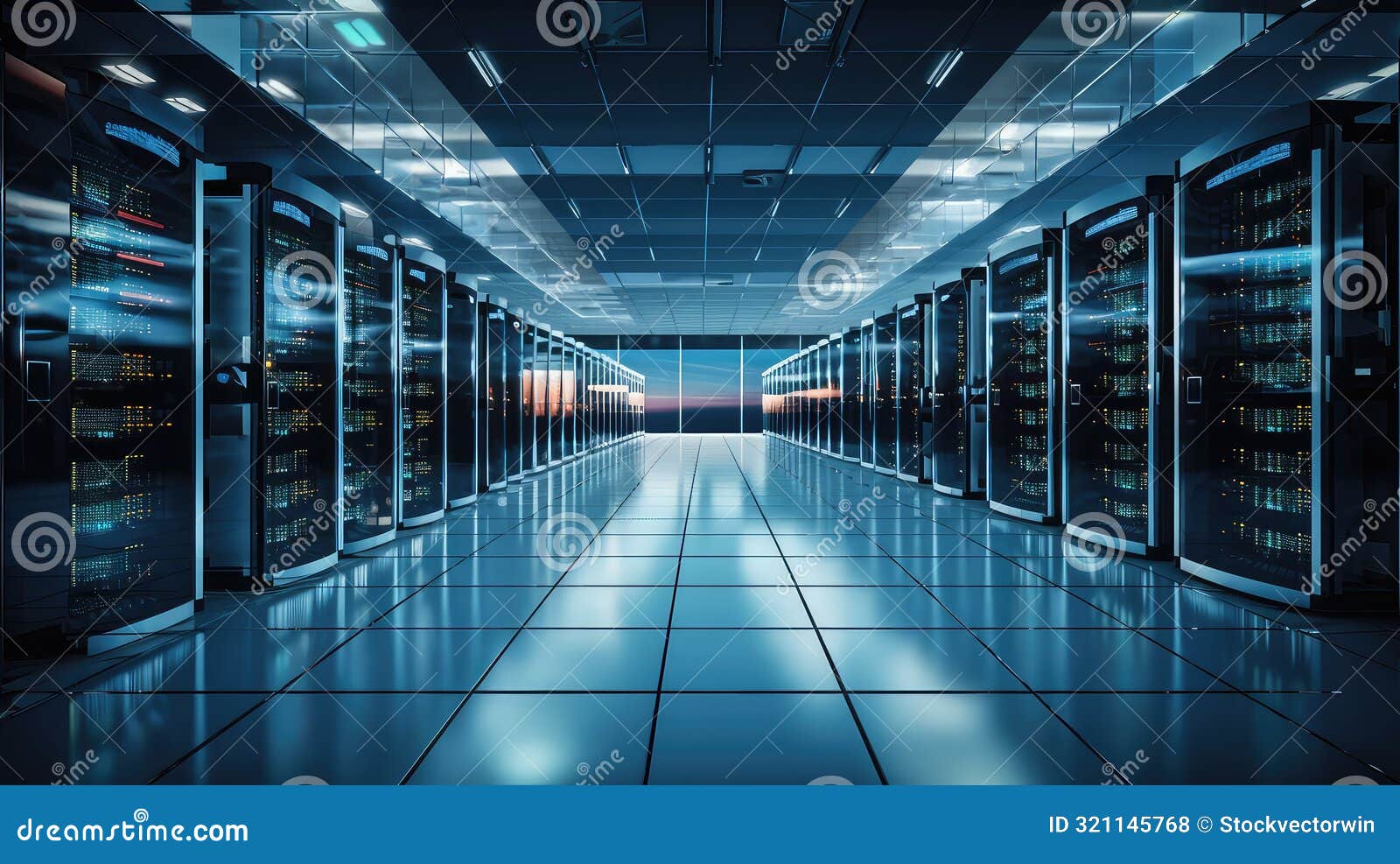 Infrastructure Information Technology Server Stock Illustration ...