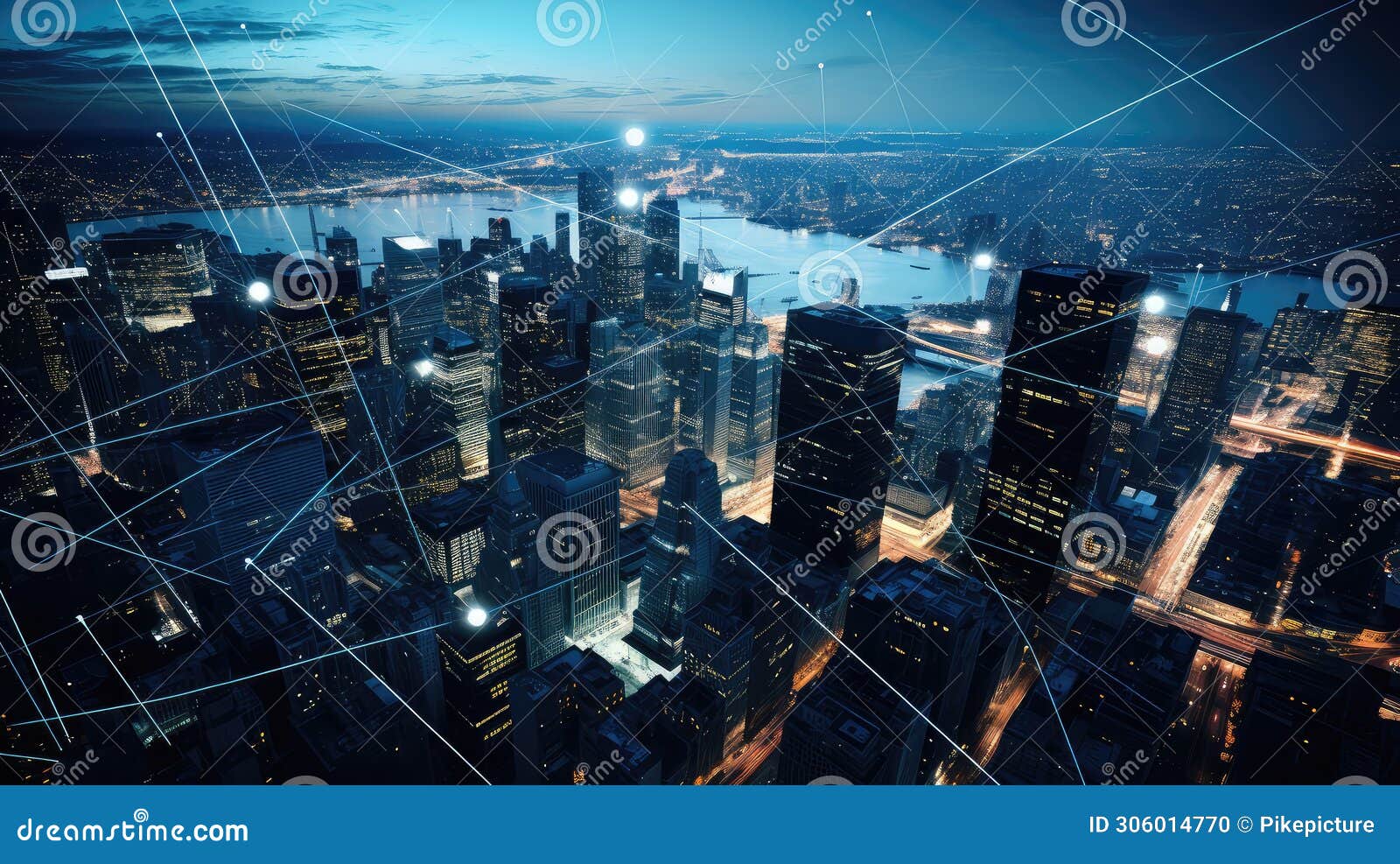 Infrastructure Network Buildings Stock Photo - Image of wired, wireless ...