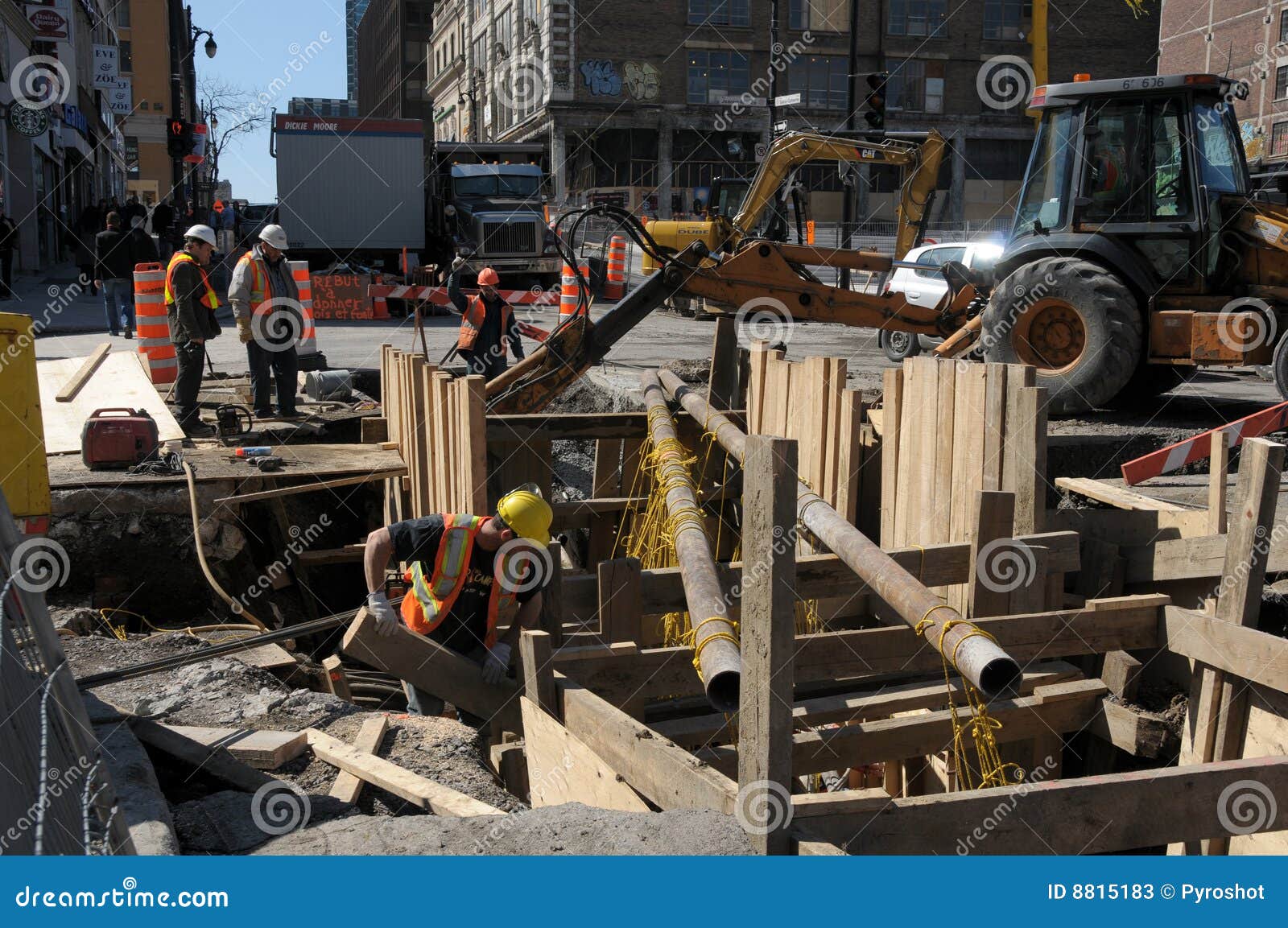 Infrastructure repairs editorial stock photo. Image of equipment - 8815183