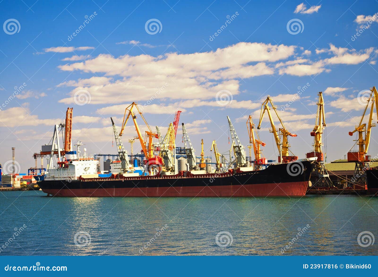 Infrastructure of seaport. stock photo. Image of destination - 23917816