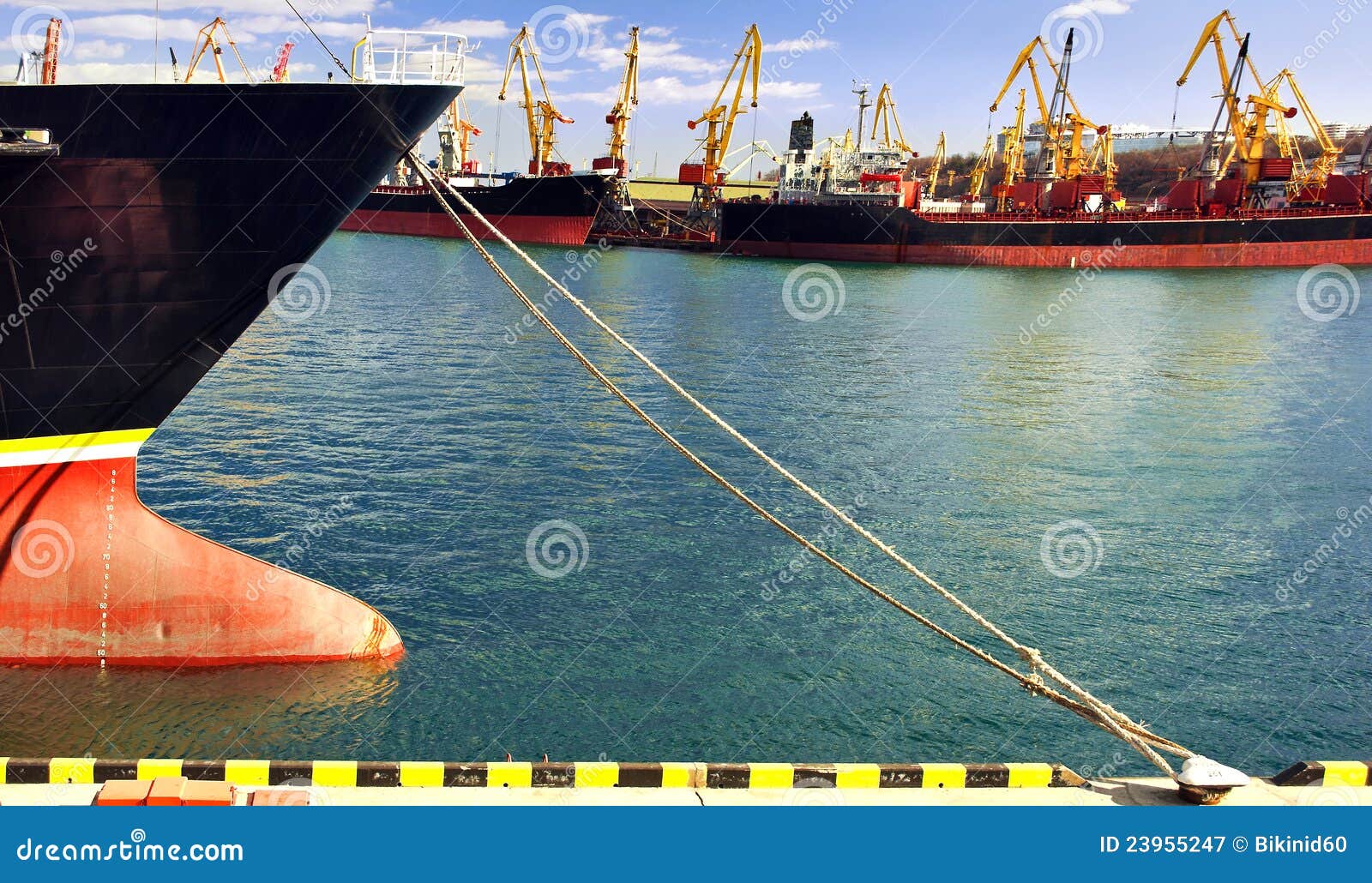 Infrastructure of seaport. stock image. Image of machine - 23955247