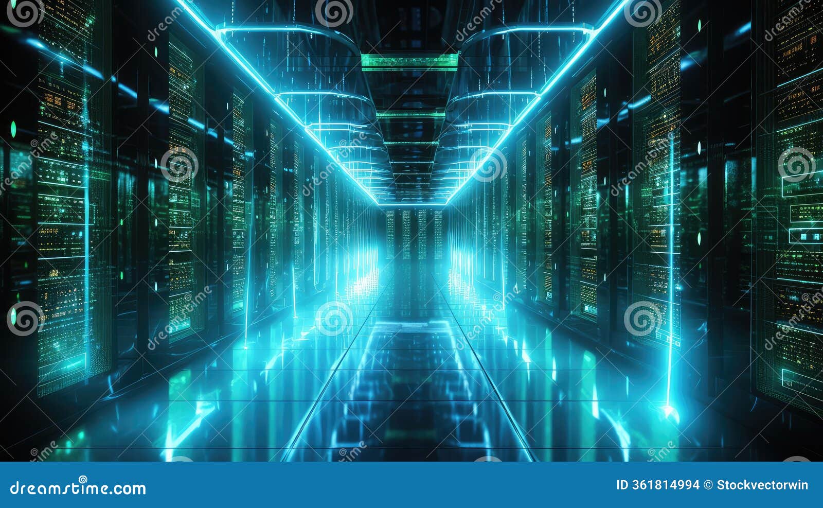 Infrastructure Servers Data Center Stock Illustration - Illustration of ...