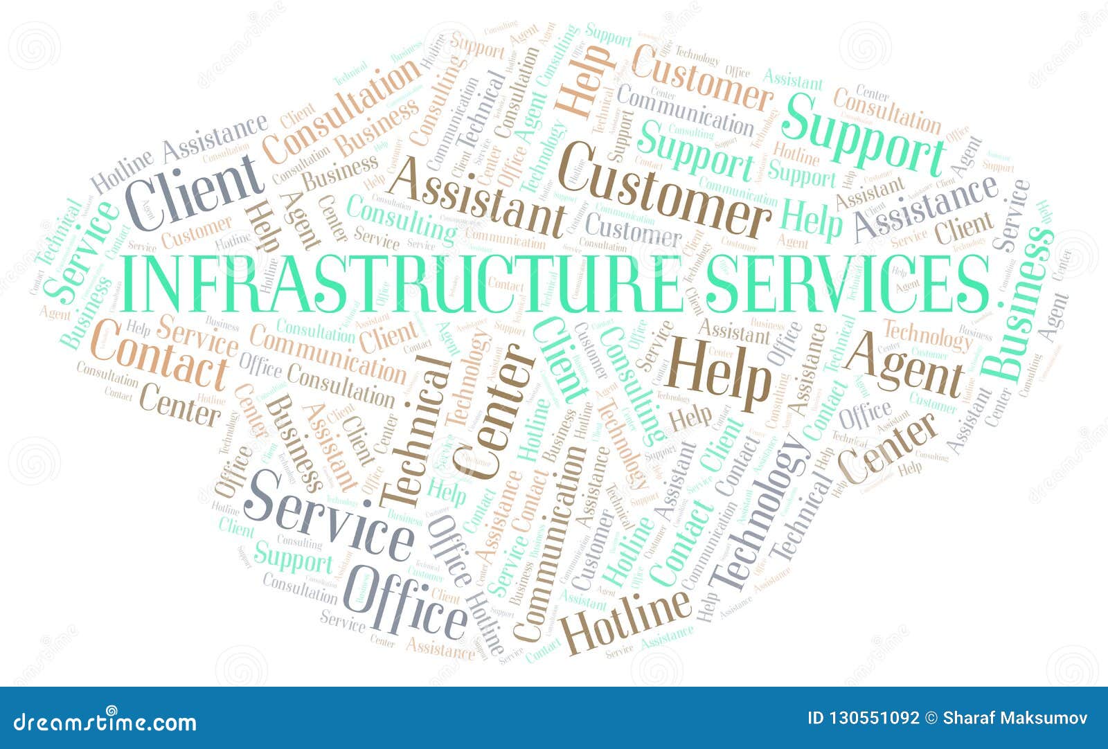 Infrastructure Services Word Cloud. Stock Illustration - Illustration ...